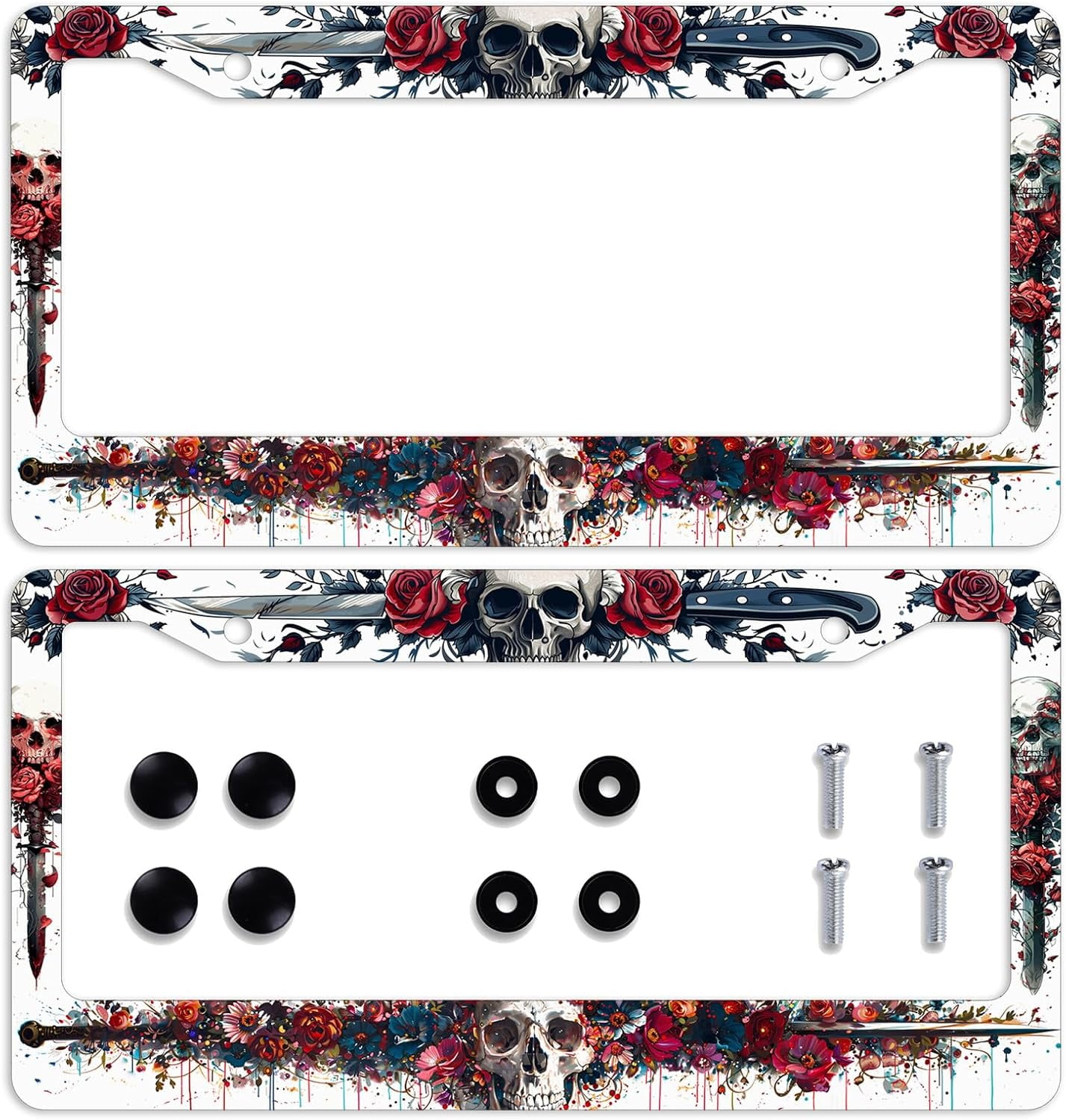 Spid-er Web License Plate Frame Gradient Neon Cool Halloween License ...