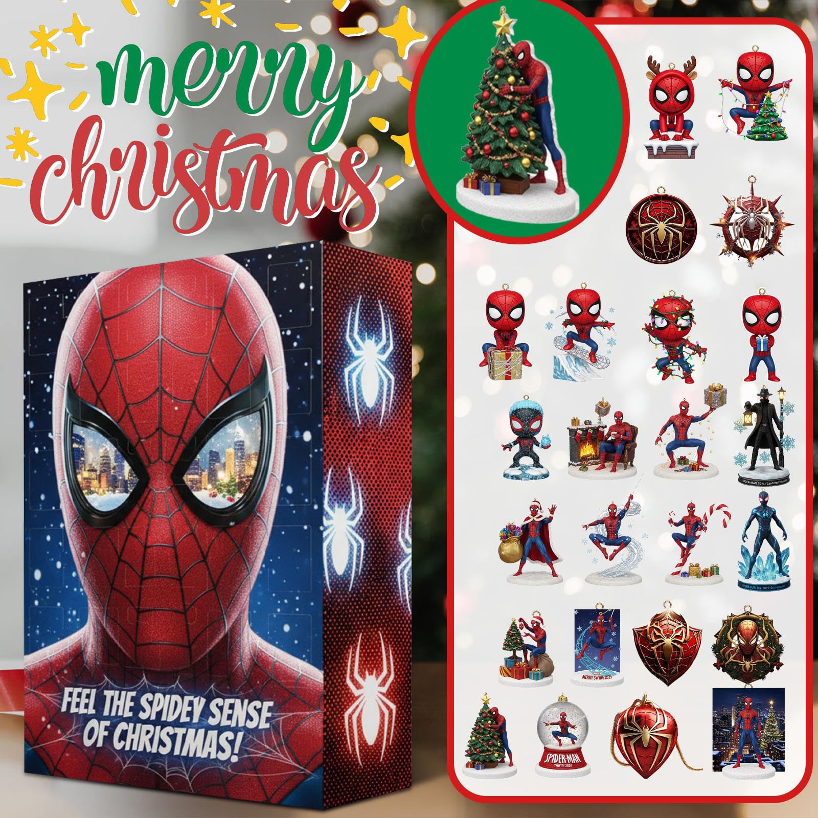 Spidder-Man,Advent Calendar Contains 24 Gifts,Christmas Cute Figures ...
