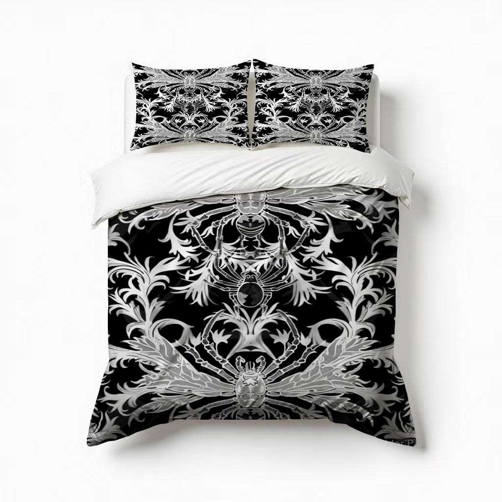 Spider And Spiderweb Bedding Set 3 Pcs Soft Microfiber Quilt Cover For ...