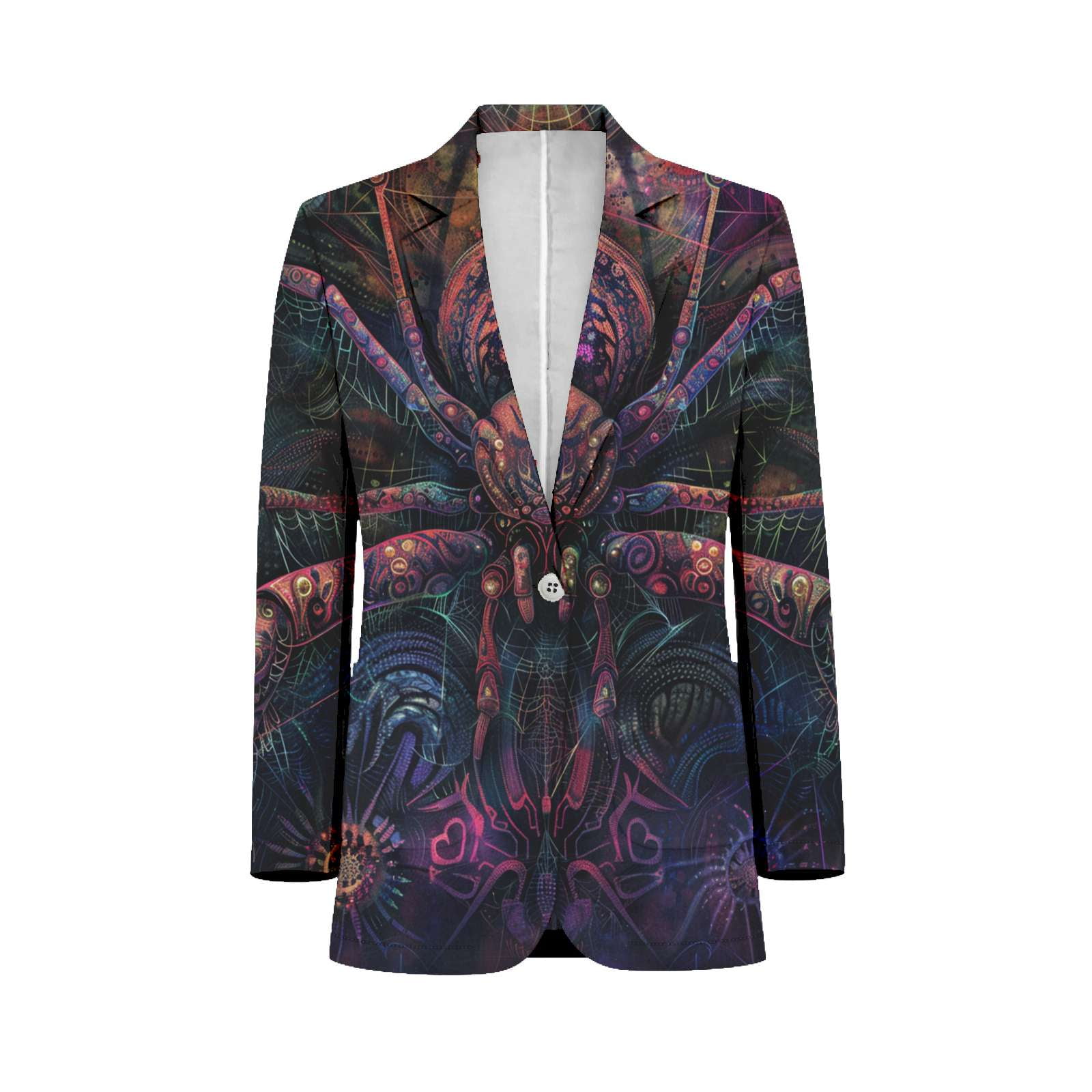 Spider And Spiderweb Mens Suits Shawl Collar Slim Fit Suit Mens Groom ...