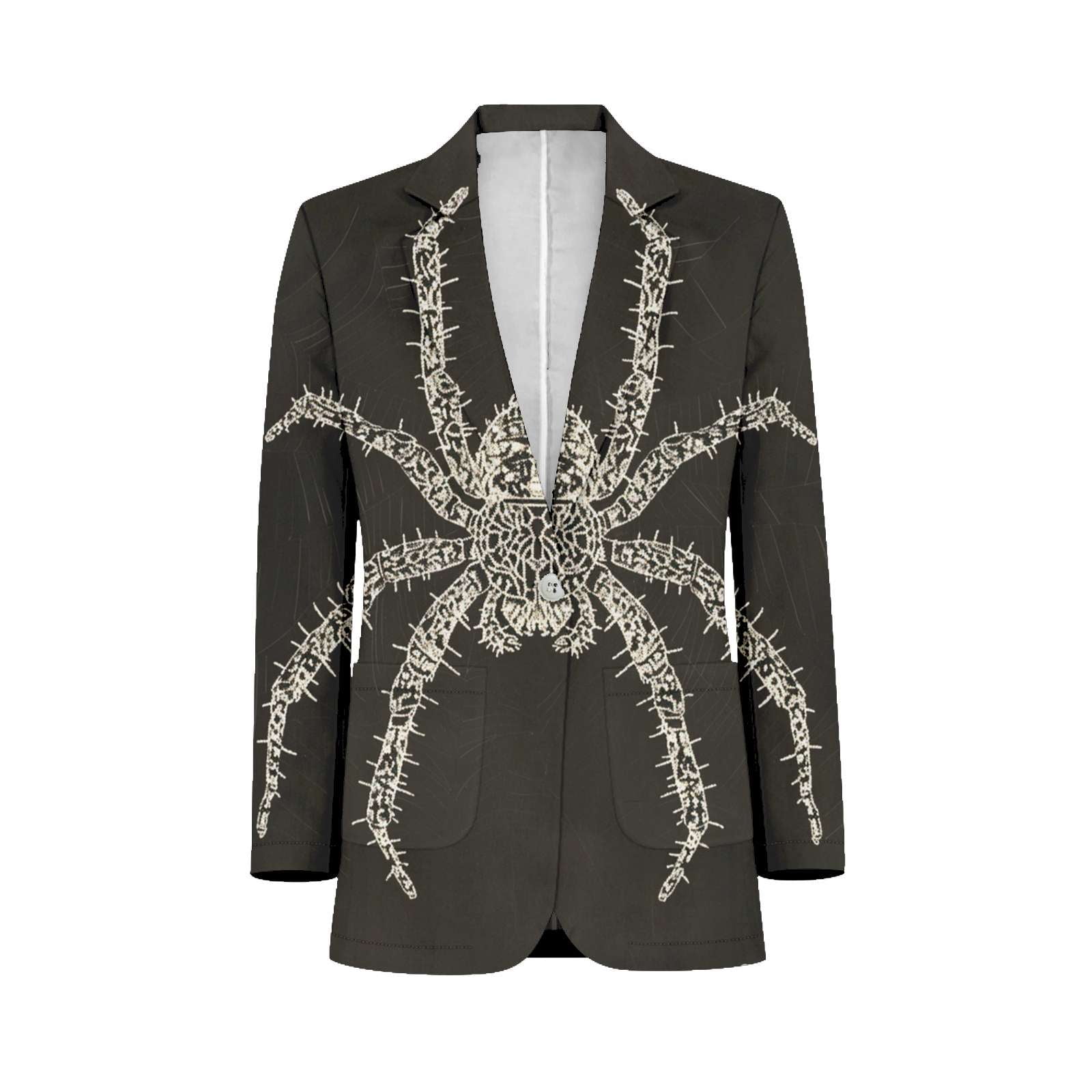 Spider And Spiderweb Mens Suits Shawl Collar Slim Fit Suit Mens Groom ...