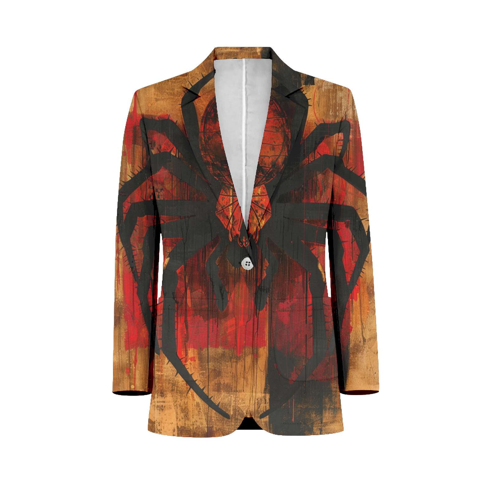 Spider And Spiderweb Mens Suits Shawl Collar Slim Fit Suit Mens Groom ...
