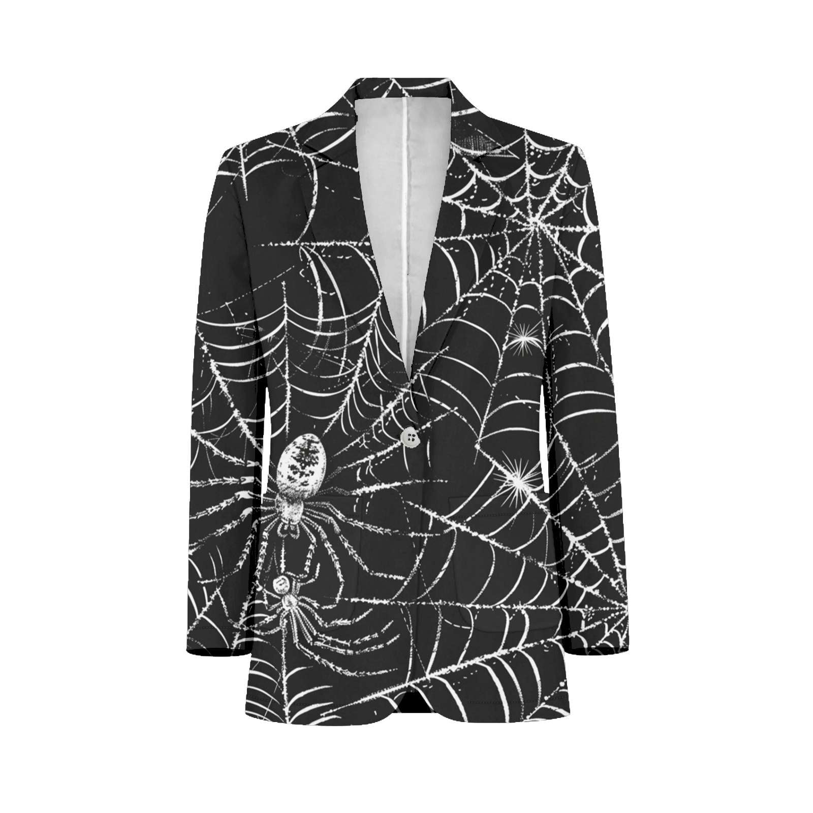 Spider And Spiderweb Mens Suits Shawl Collar Slim Fit Suit Mens Groom ...