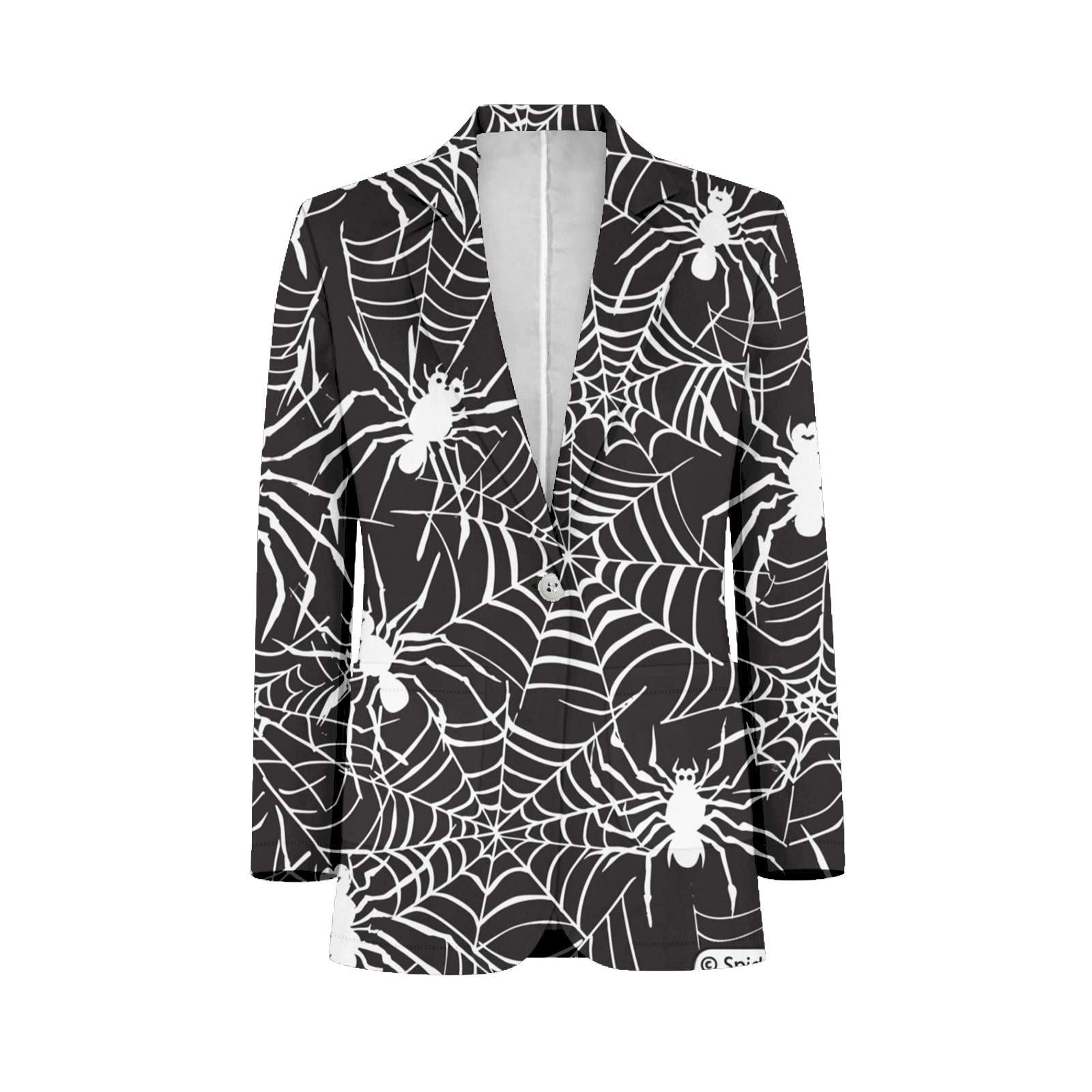 Spider And Spiderweb Mens Suits Shawl Collar Slim Fit Suit Mens Groom ...
