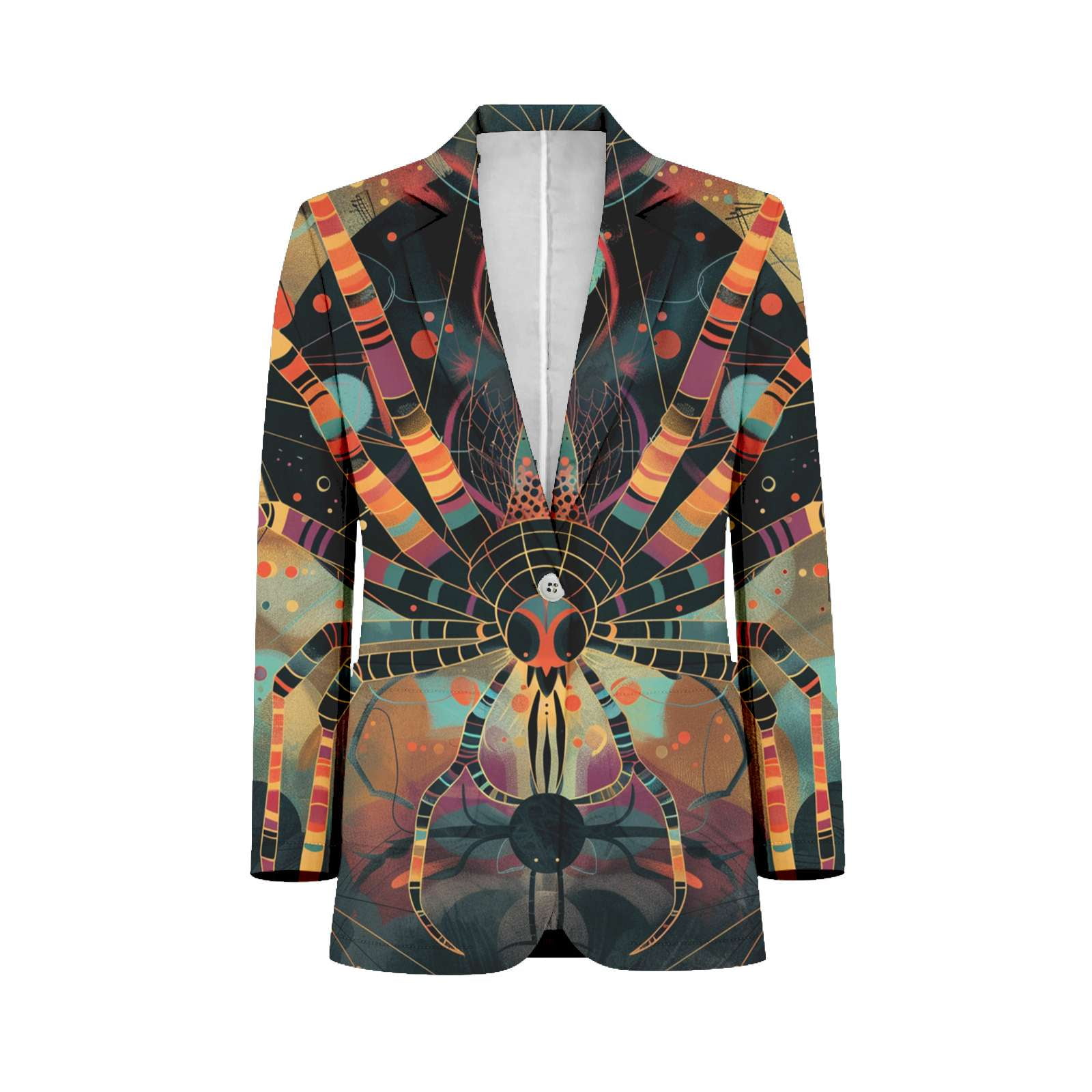 Spider And Spiderweb Mens Suits Shawl Collar Slim Fit Suit Mens Groom ...