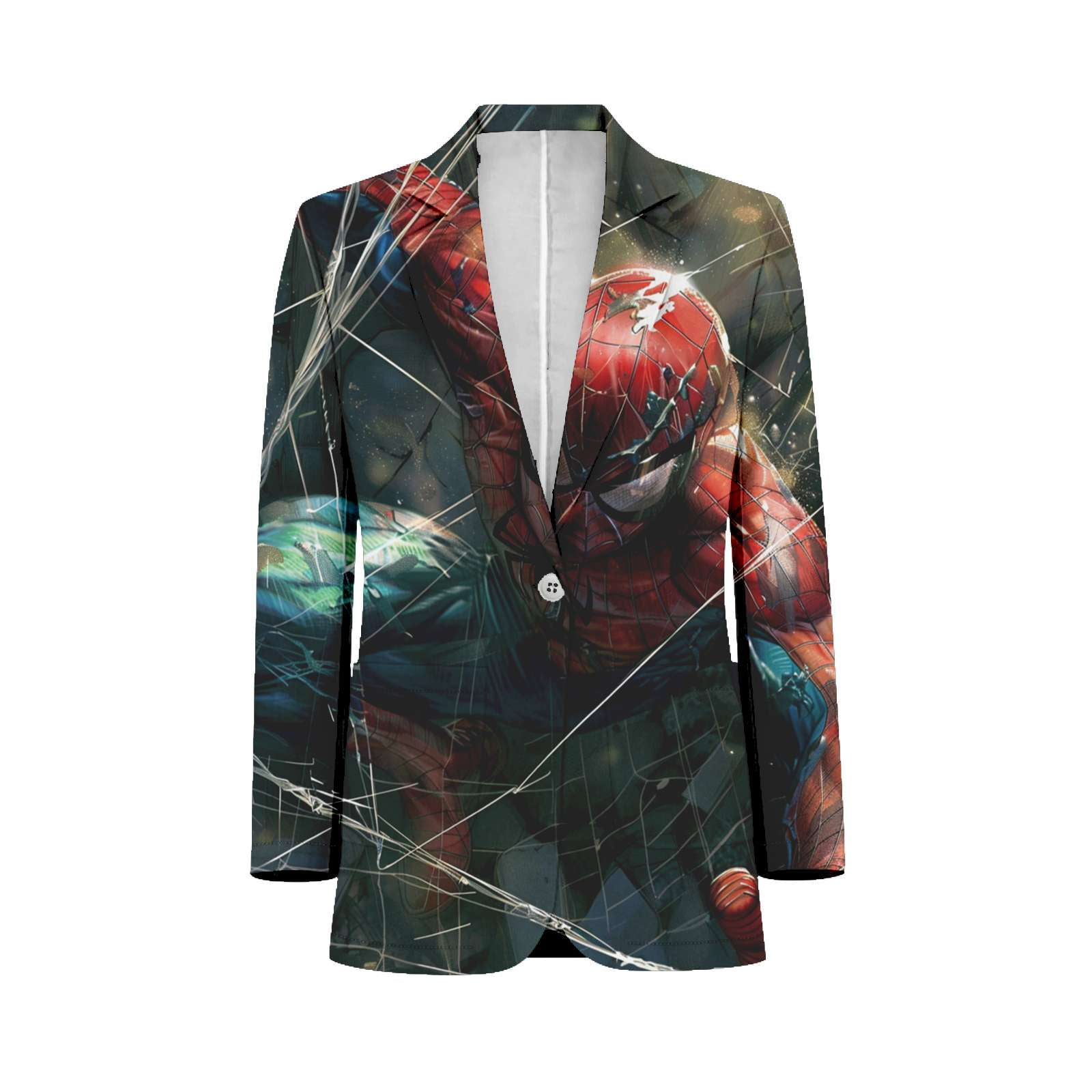 Spider And Spiderweb Mens Suits Shawl Collar Slim Fit Suit Mens Groom ...