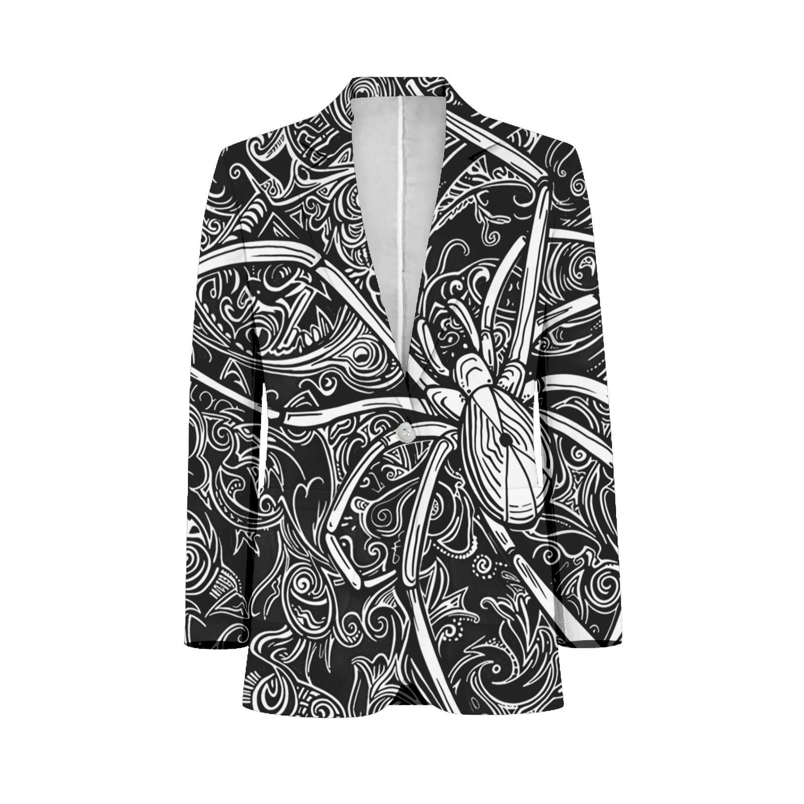 Spider And Spiderweb Mens Suits Shawl Collar Slim Fit Suit Mens Groom ...