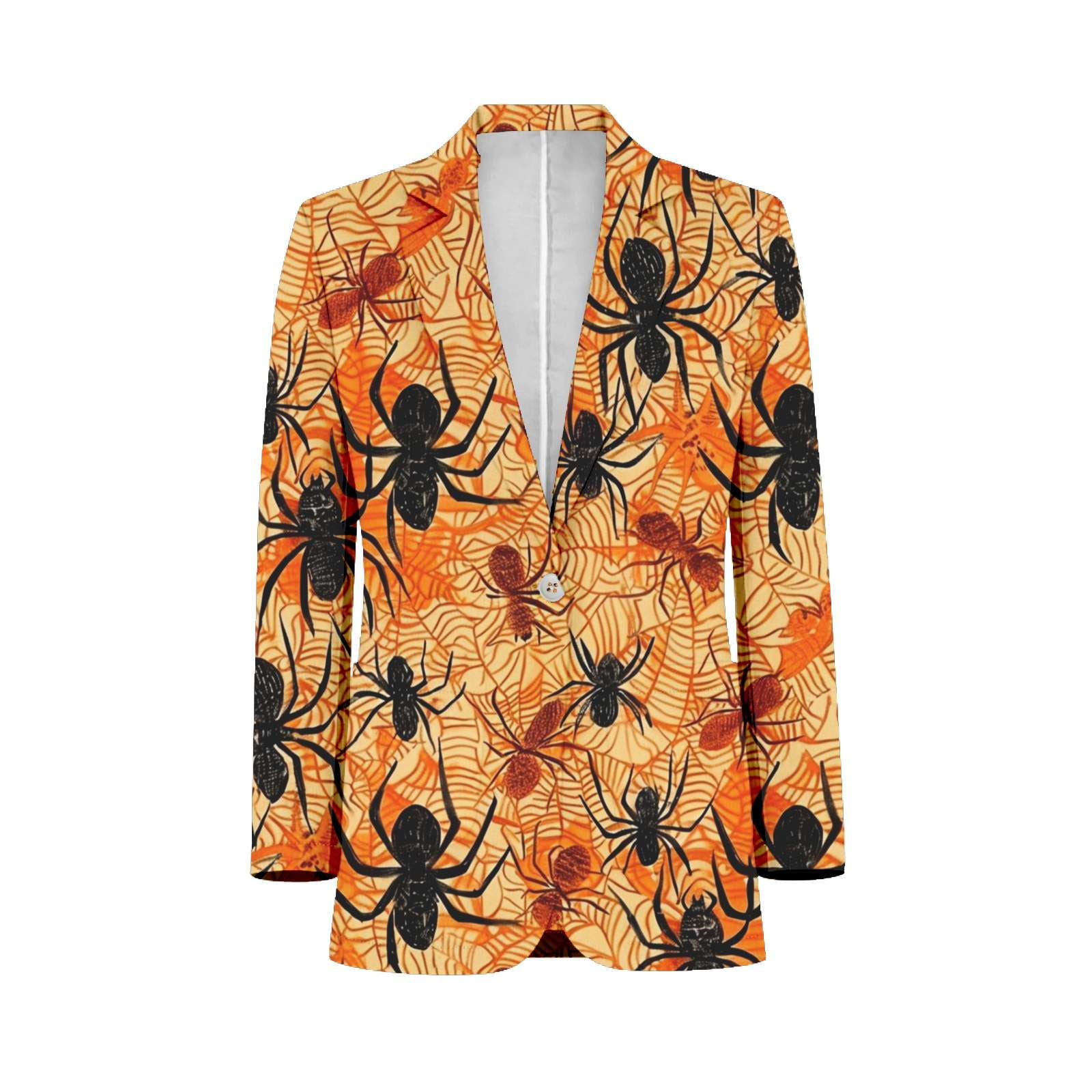 Spider And Spiderweb Mens Suits Shawl Collar Slim Fit Suit Mens Groom ...