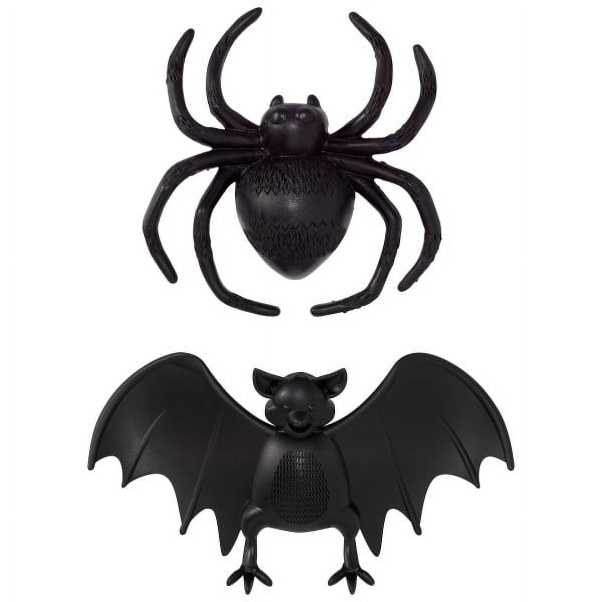 DECOPAC Spooky Spider & Bat Halloween Cake Decorations, 24 Pack Extra Large Food Safe Cake ...