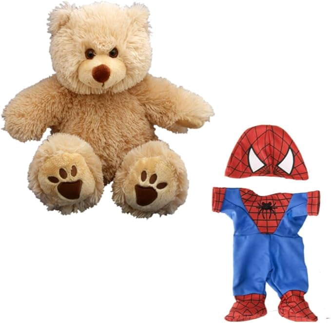 Spider Bear Plush Toy - Superhero Teddy Bear Stuffed Animal, Cuddly ...
