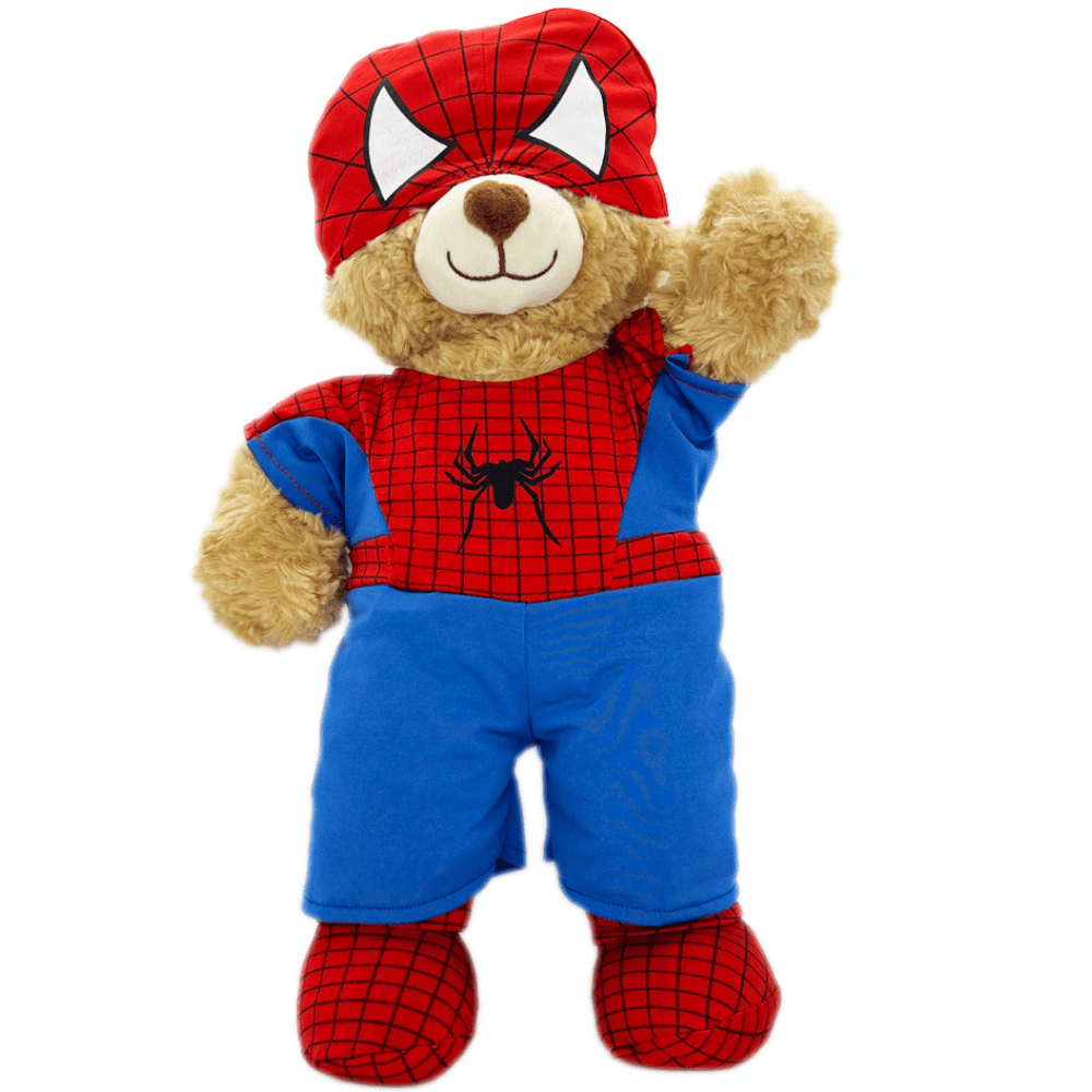 Spider Bear Plush Toy - Superhero Teddy Bear Stuffed Animal, Cuddly Bear Dressed in Superhero ...