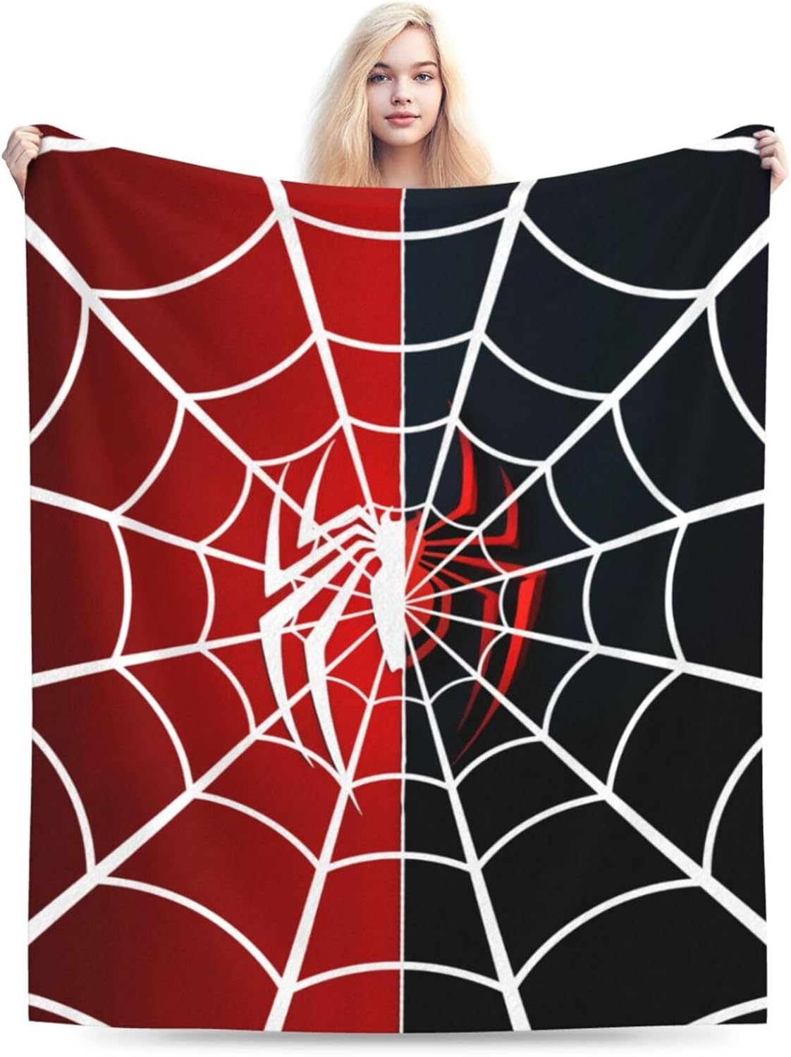 Spider Blanket Gift Anime Cartoon Spiderweb Blanket Ultra Soft Fluffy ...