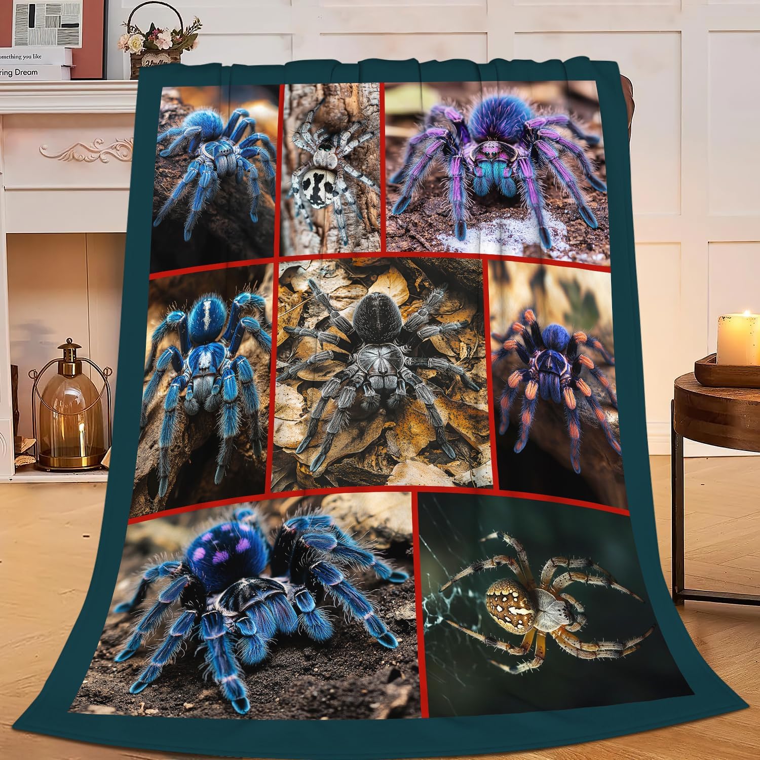 Spider Blanket Spider Blanket Soft Cozy Warm Fuzzy Fleece Lightweight ...