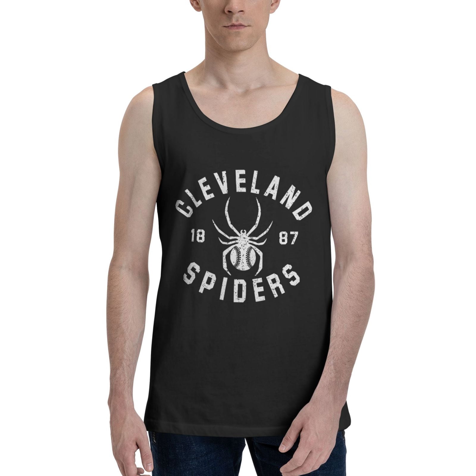Spider Cleveland Retro Workout Tank Tops Gym Muscle Tee Bodybuilding ...
