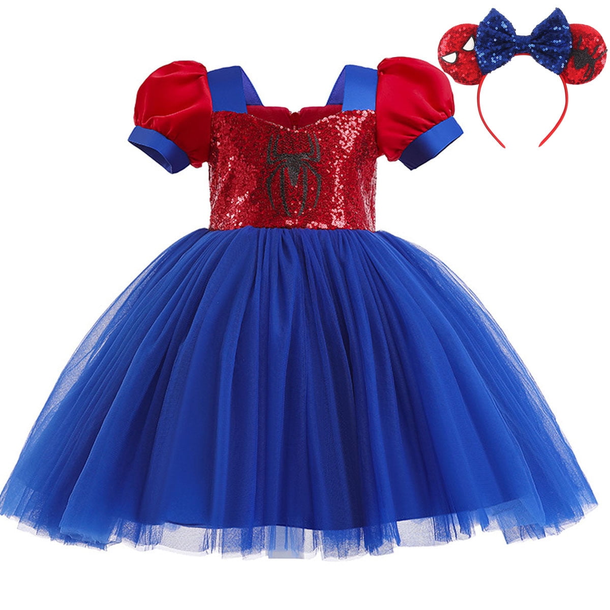 Spider Costume for Girls Princess Cosplay Dress Up Halloween Party ...