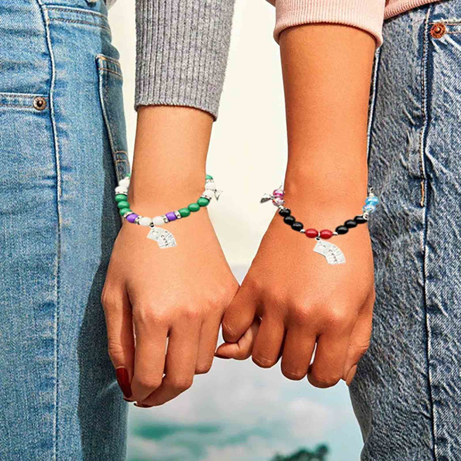 Spider Couple Magnetic Friendship Bracelet Set with Heart Charm ...