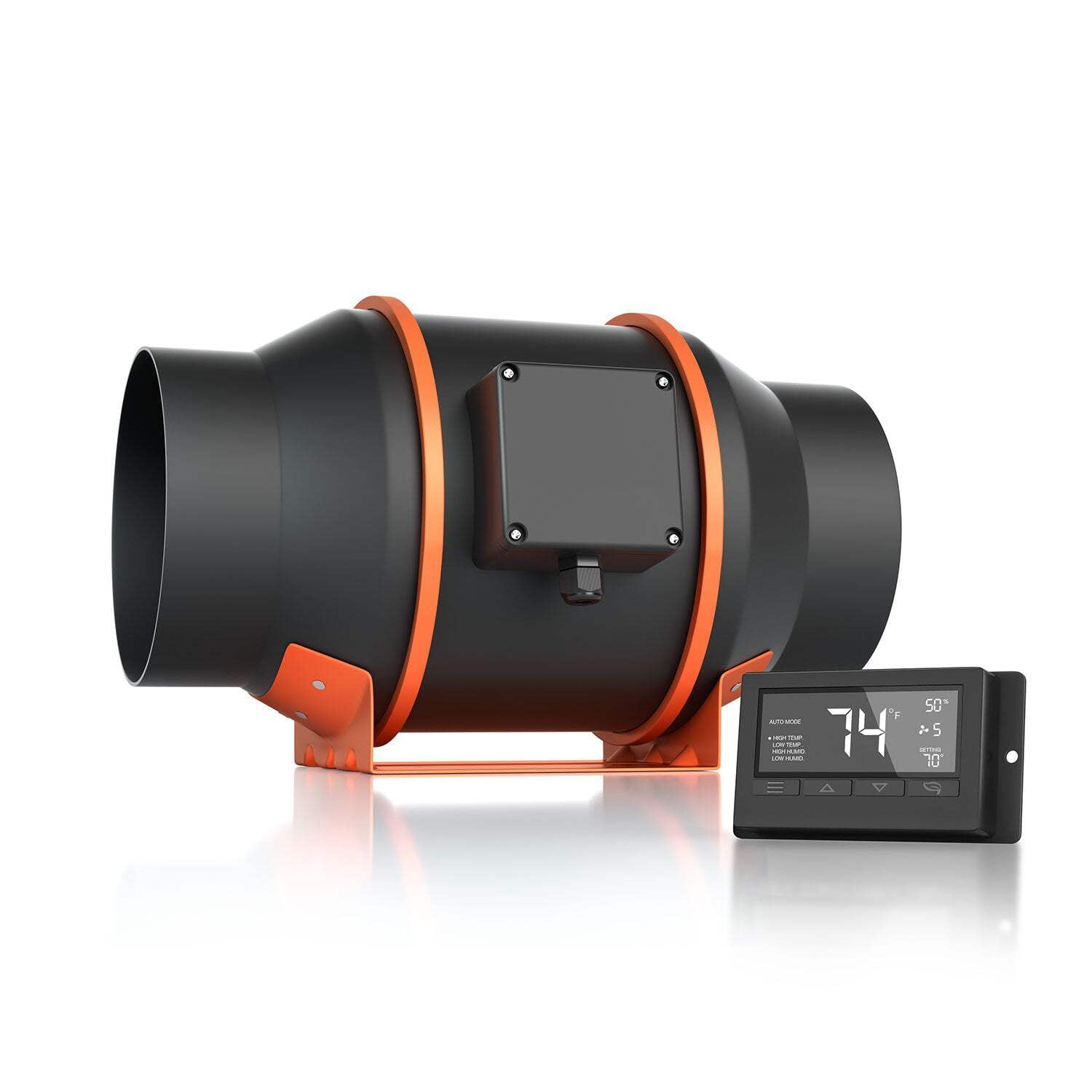 Spider Farmer 6 Inch Quiet Inline Duct Fan with Temperature Humidity ...