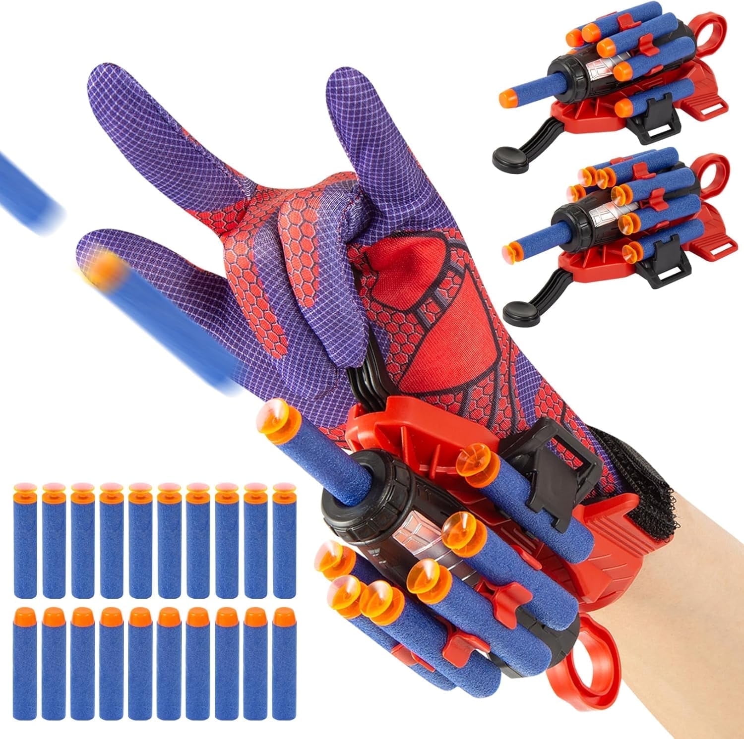 Spider Gloves Man Web Shooter Toy with Wrist, Spider Launcher Gloves ...