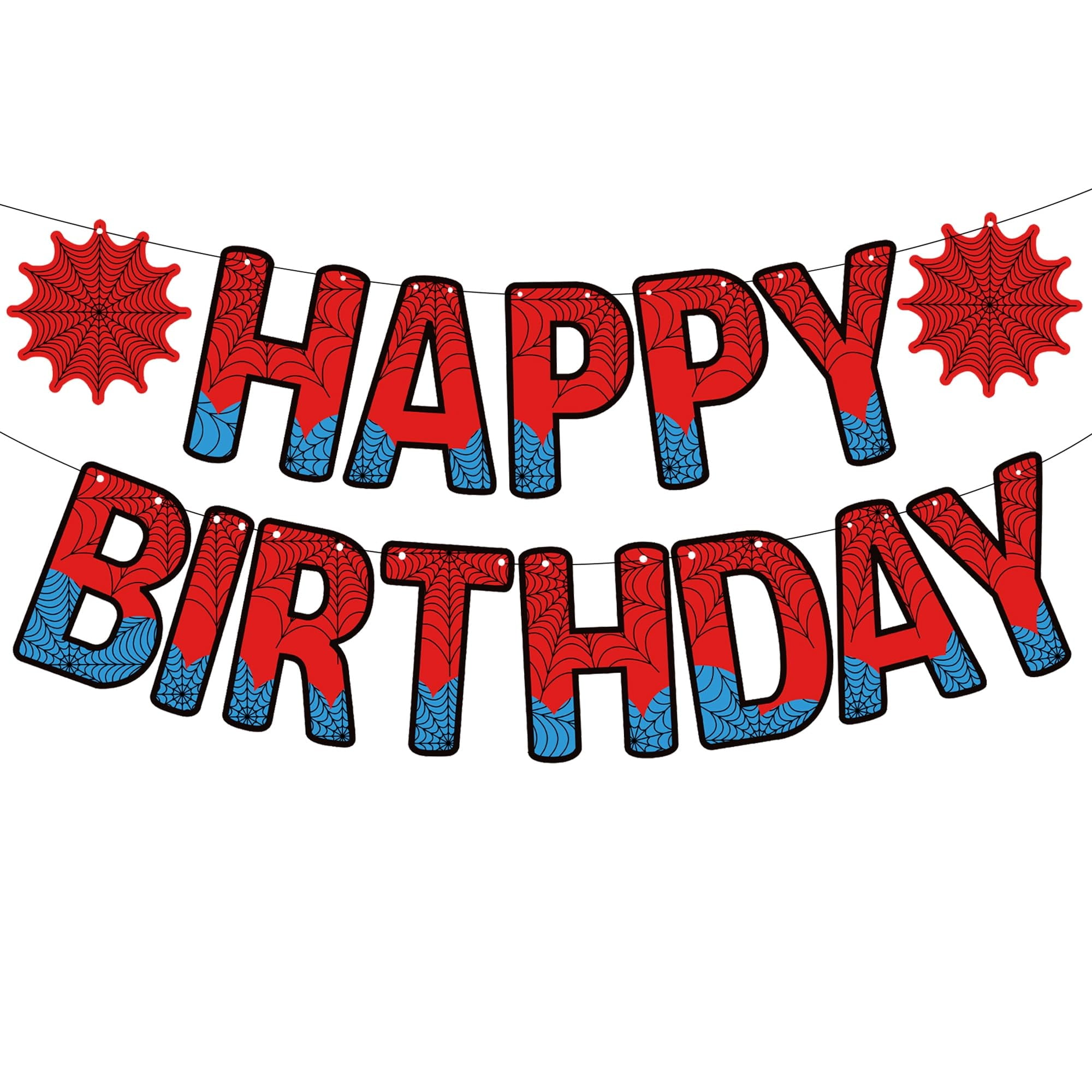 Spider Happy Birthday Decorations, Birthday Baby SMRBanners, Kid ...