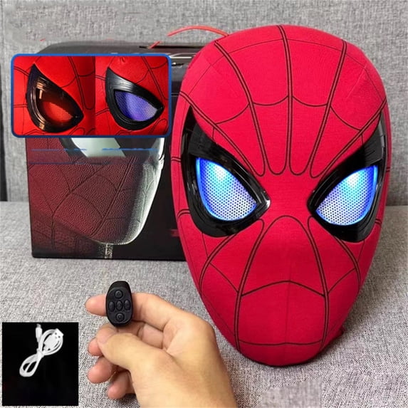 Spider LED Cosplay Mask, with Multiple Lighting Modes, Breathable Mesh ...