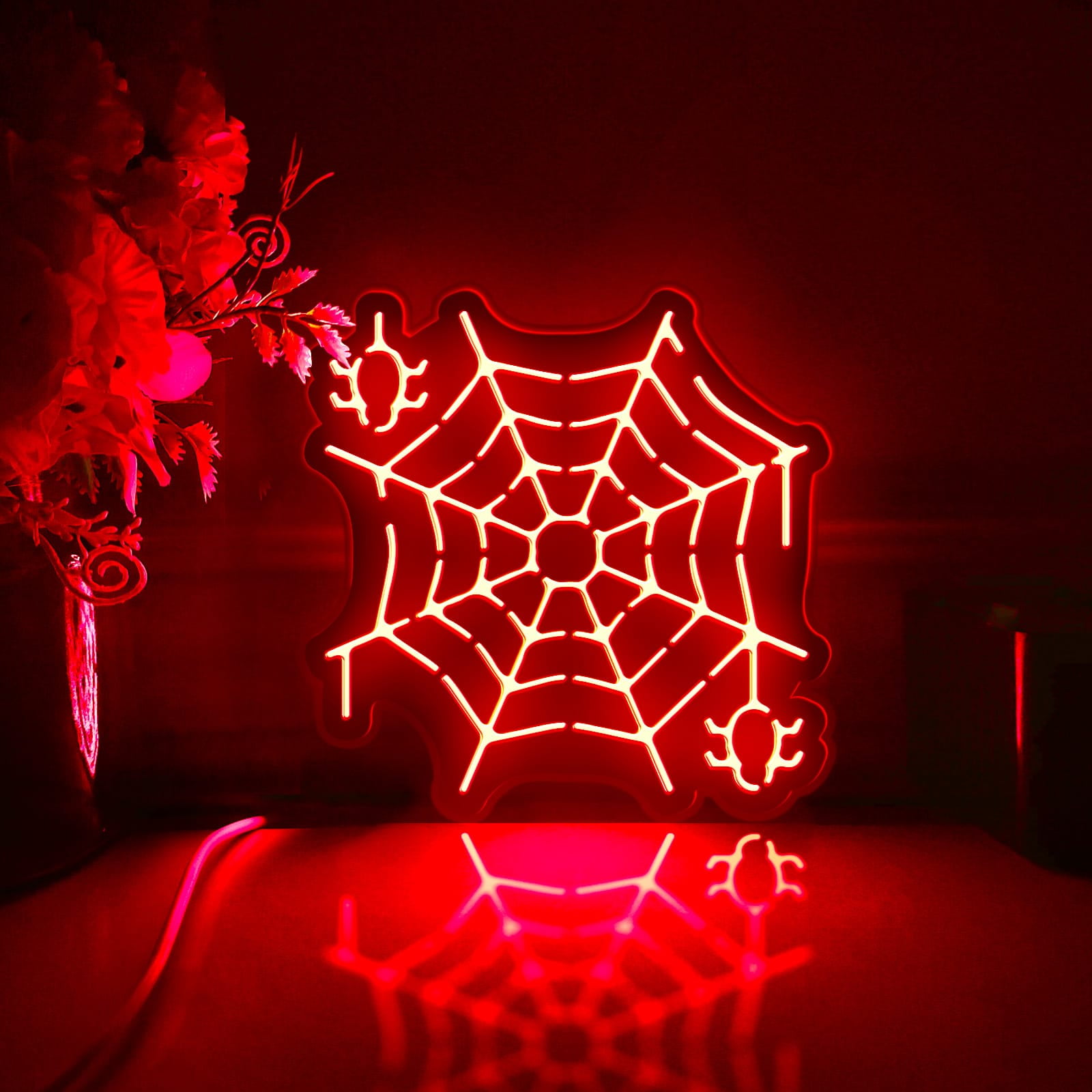 Spider Led Light Box, Dimmable Neon-Like Light Signs USB Power for Wall ...