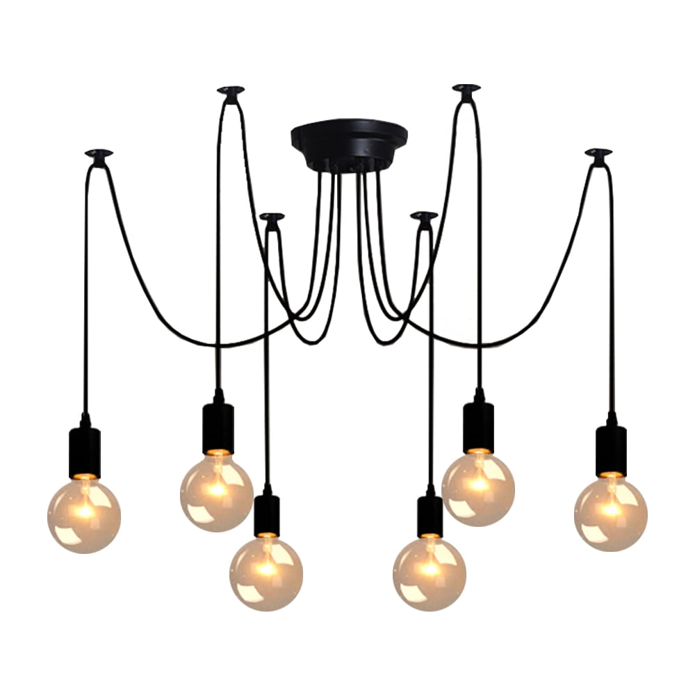 Belladepot Modern Industrial Edison Adjustable Spider Light 6-Light ...