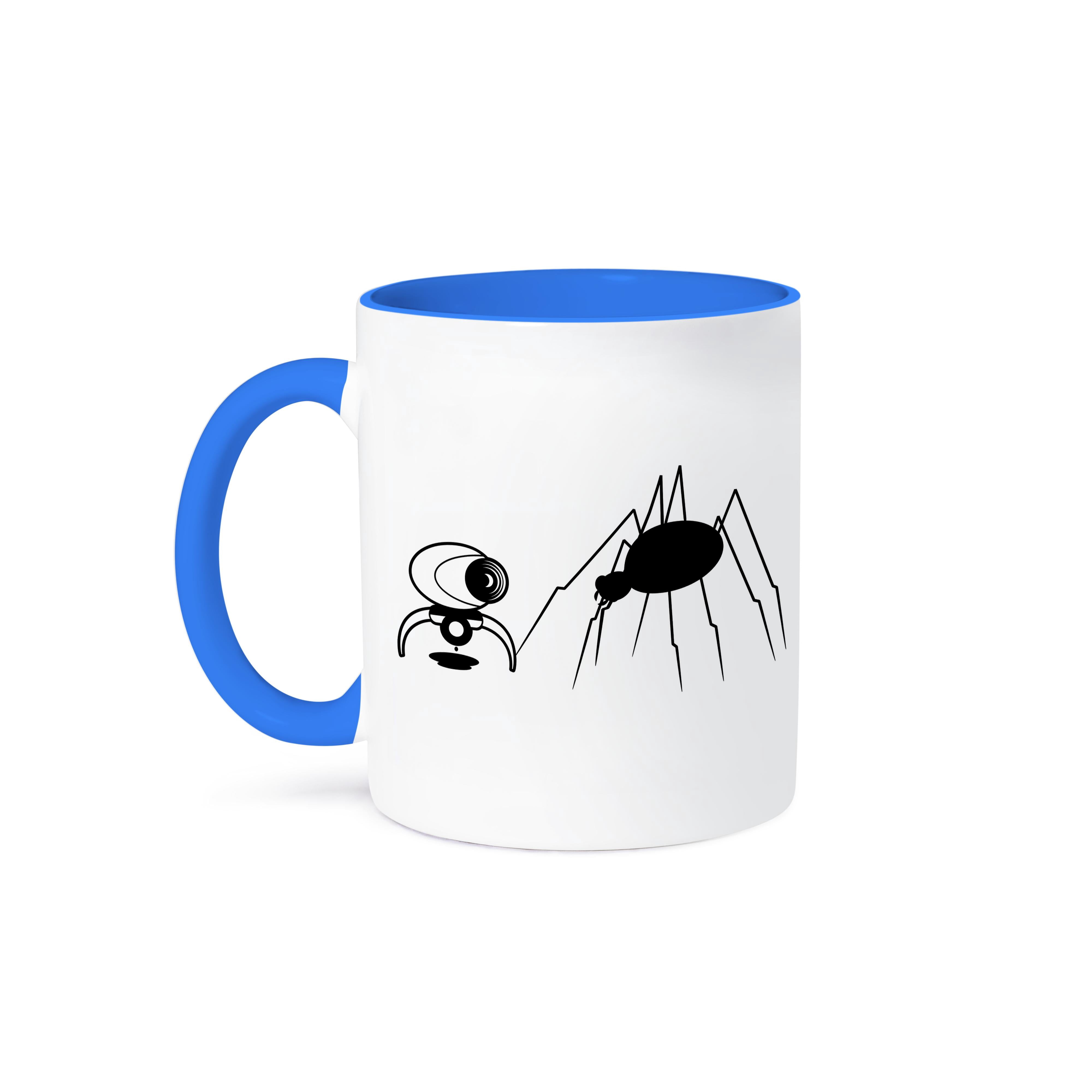 Spider Made Me Pee, 15oz Two-Tone Blue Mug - Walmart.com