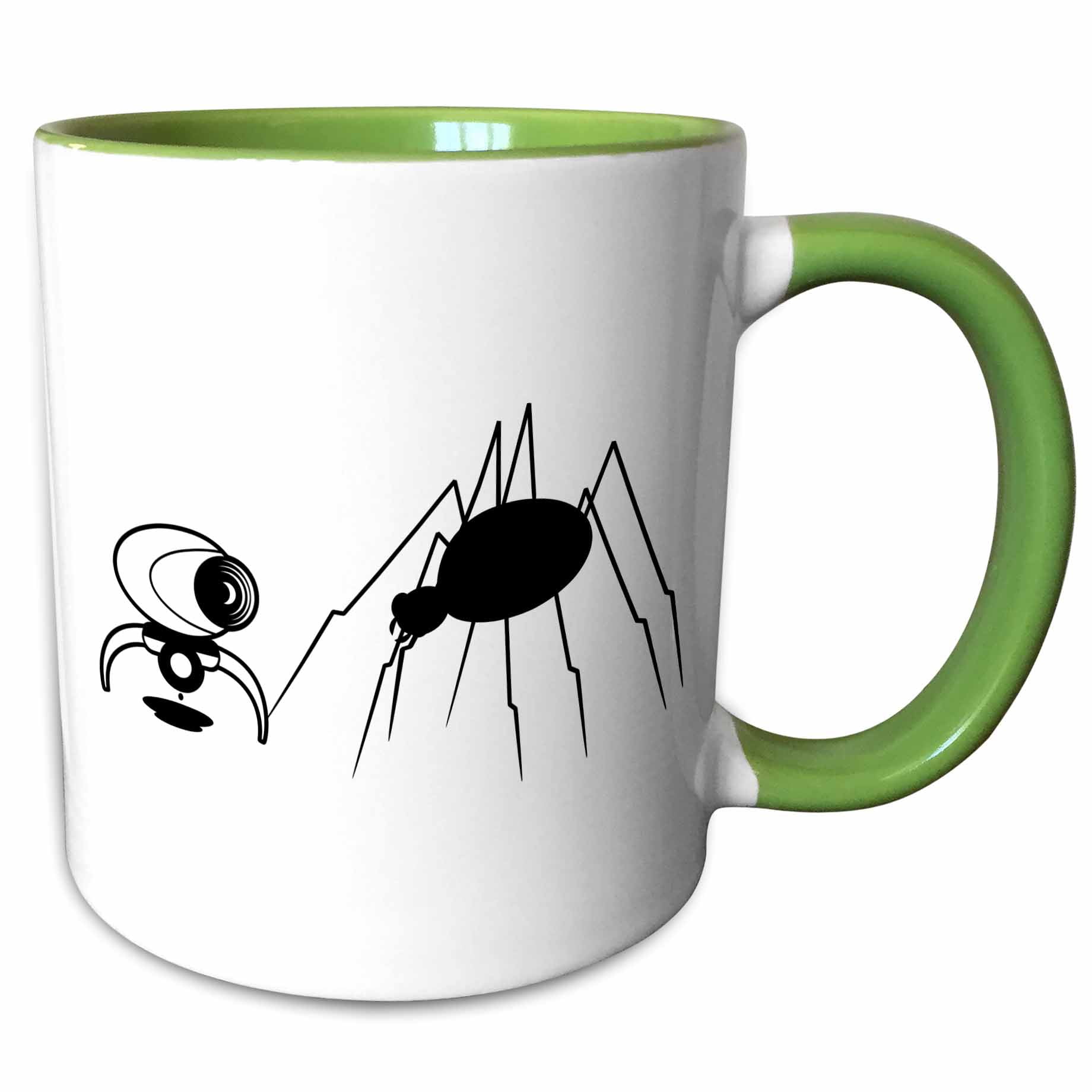 3drose, Spider Made Me Pee, 15oz Two-tone Green Mug - Walmart.com