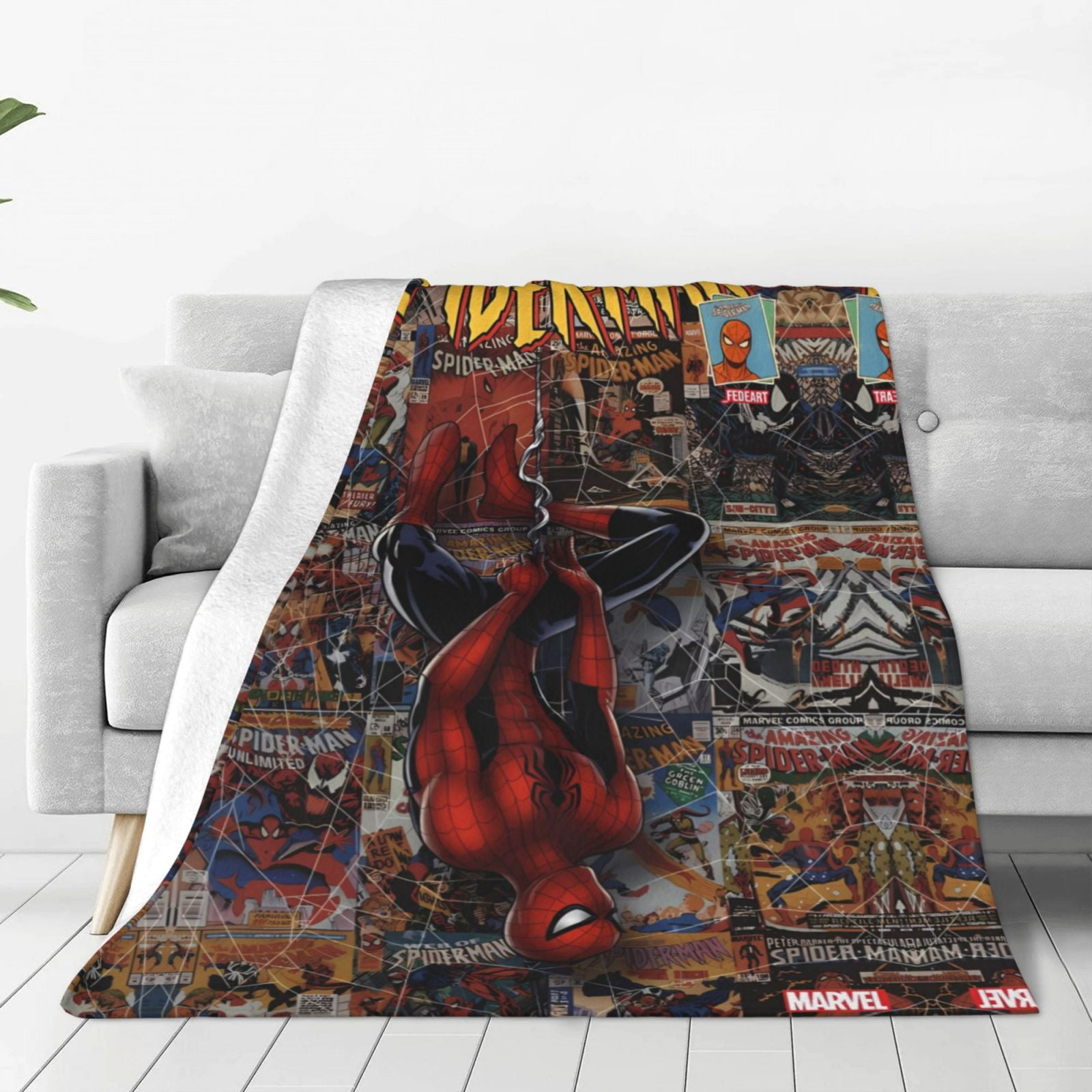 Spider-Man 12 Fashion Funny Cartoon Anime Bedding Fleece Throw Blanket ...