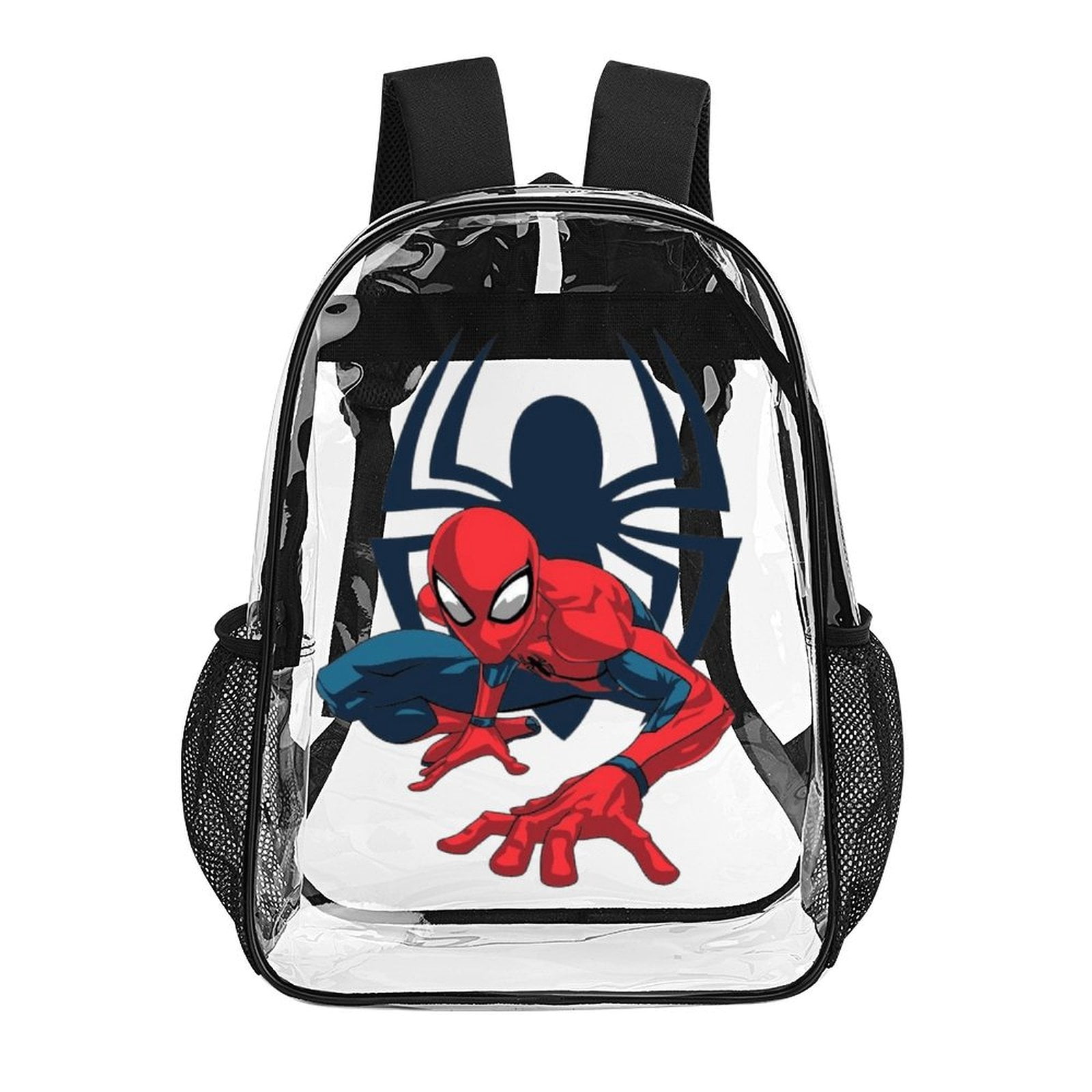 Spider-Man 17 Inch Clear Backpack Large Capacity Heavy Duty PVC ...