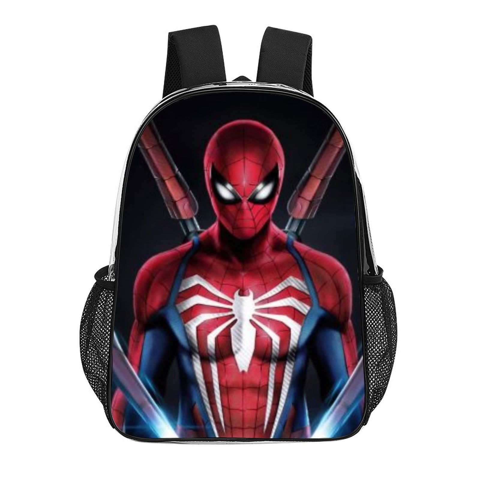 Spider Man 17 Inch Clear PVC Backpack, Transparent Bookbag with 2 Front ...