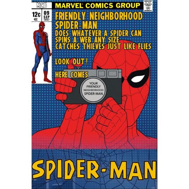 Spider-Man 1967 Movie Poster 24x36 - Classic Animation Marvel Superhero ...