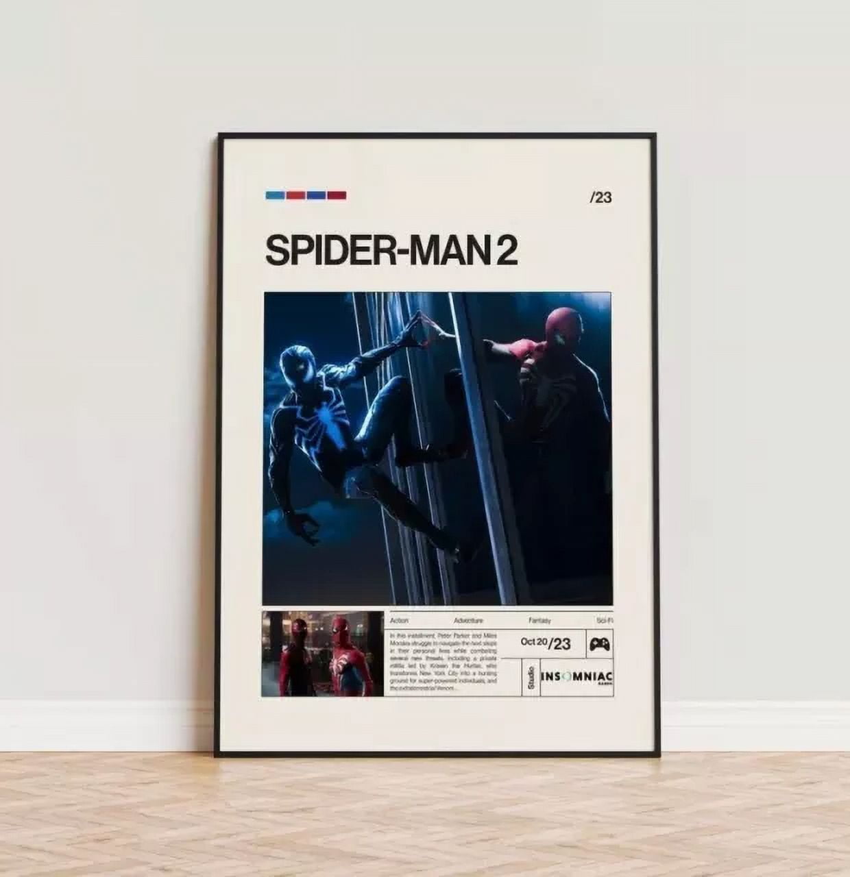 Spider-Man 2 Poster, Video Game Poster, Minimalist Game Print, Gaming ...