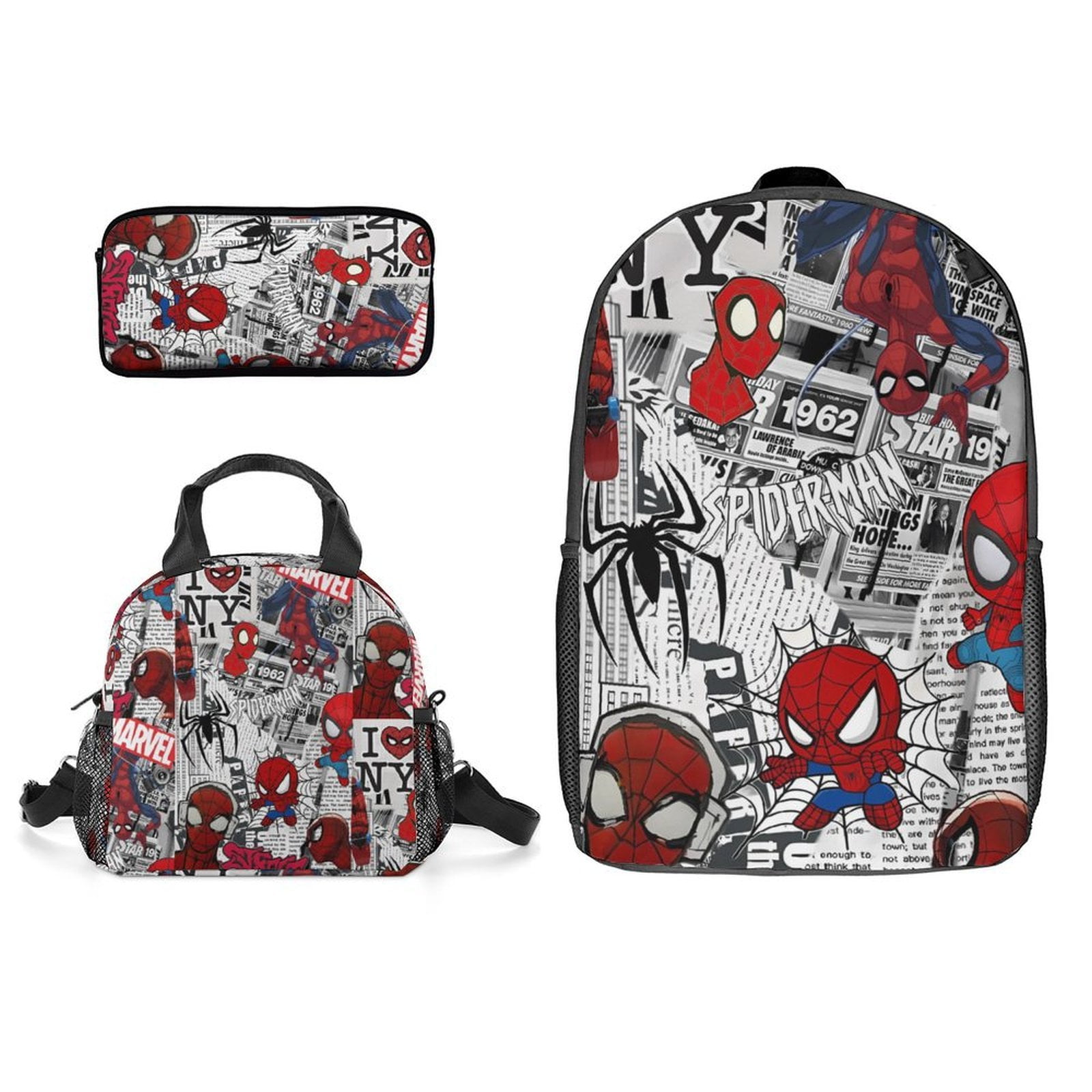 Spider-Man 27 Anime Backpack for Mens/Women Gifts Backpack with Lunch ...