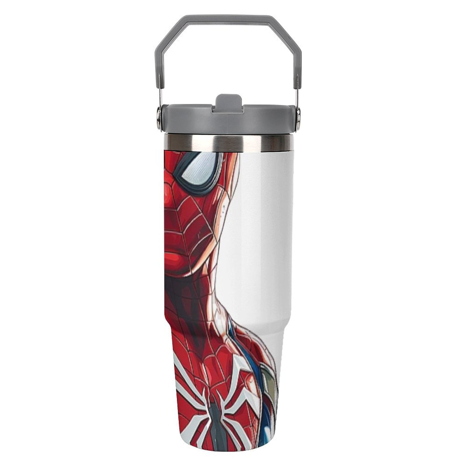 Spider-Man 30oz Stainless Steel Tumblers with Flip Straw & Handle ...