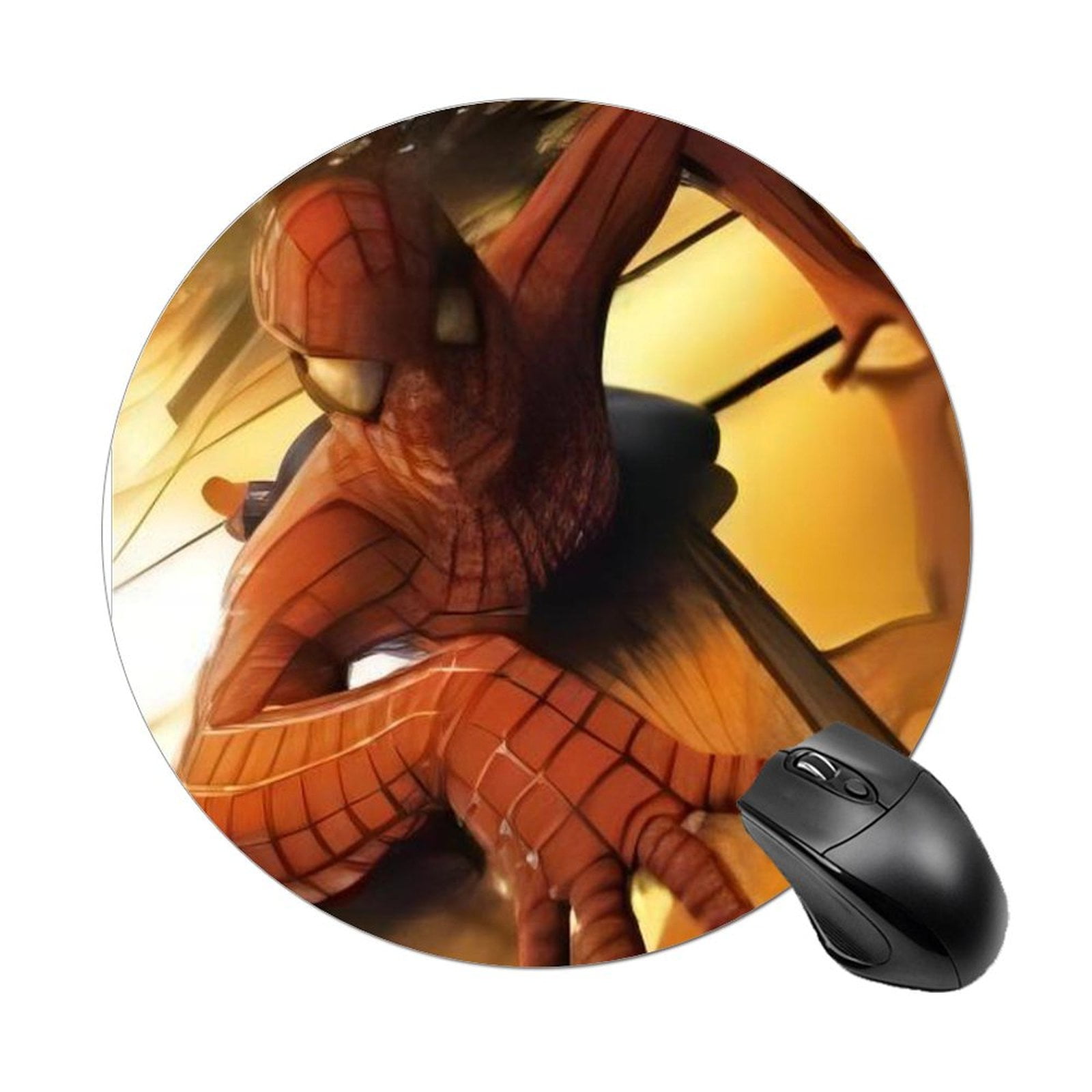 Spider Man 45Spider Man Small Mouse Pad, Cute Funny Round Mousepad with ...