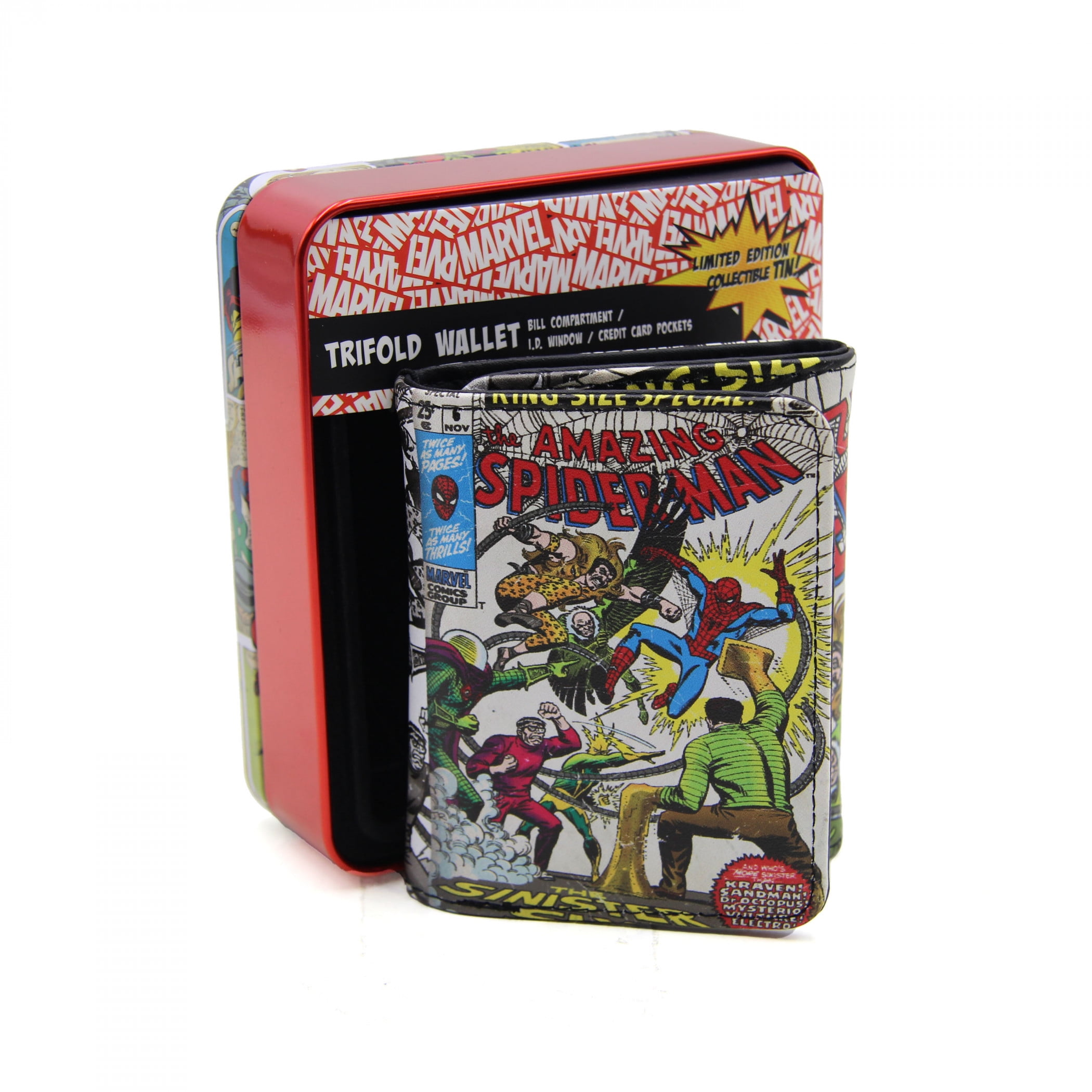 Spider-Man #6 Comic Cover Trifold Wallet in Collectors Tin - Walmart.com
