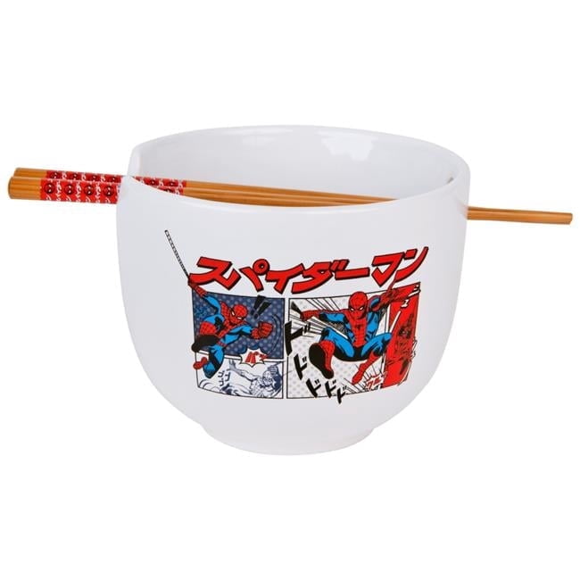 Silver Buffalo Marvel Spider-Man Manga Ceramic Ramen Bowl with ...