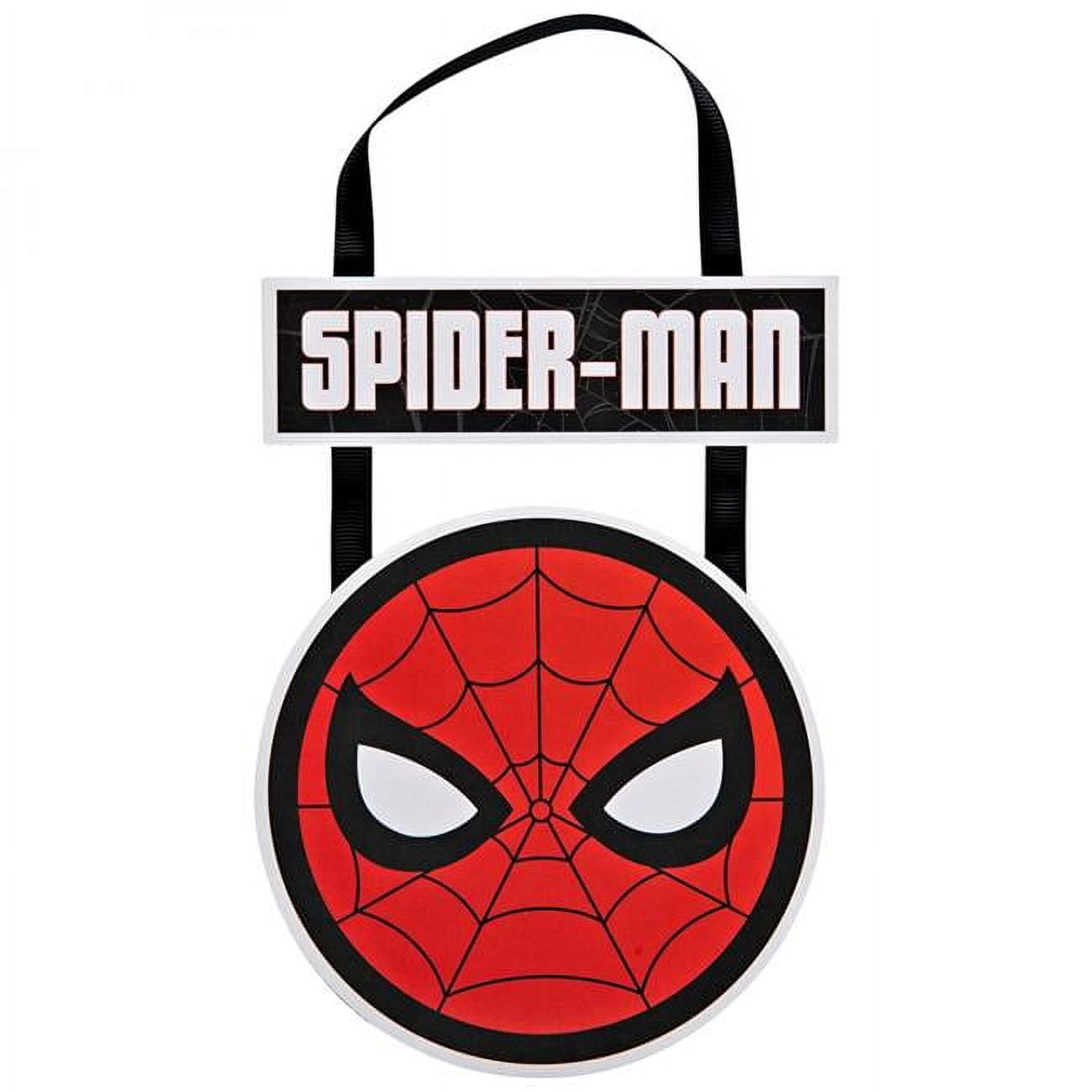 Spider-Man 847204 5 x 10 in. Marvel Comics Spider-Man Mask Hanging Sign ...