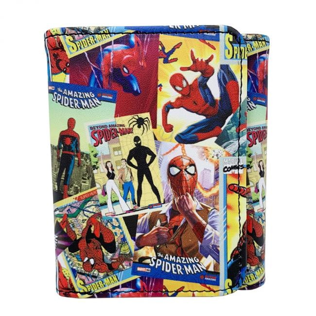 Spider-Man 854491 Spider-Man Comic Cover Collage Trifold Wallet ...