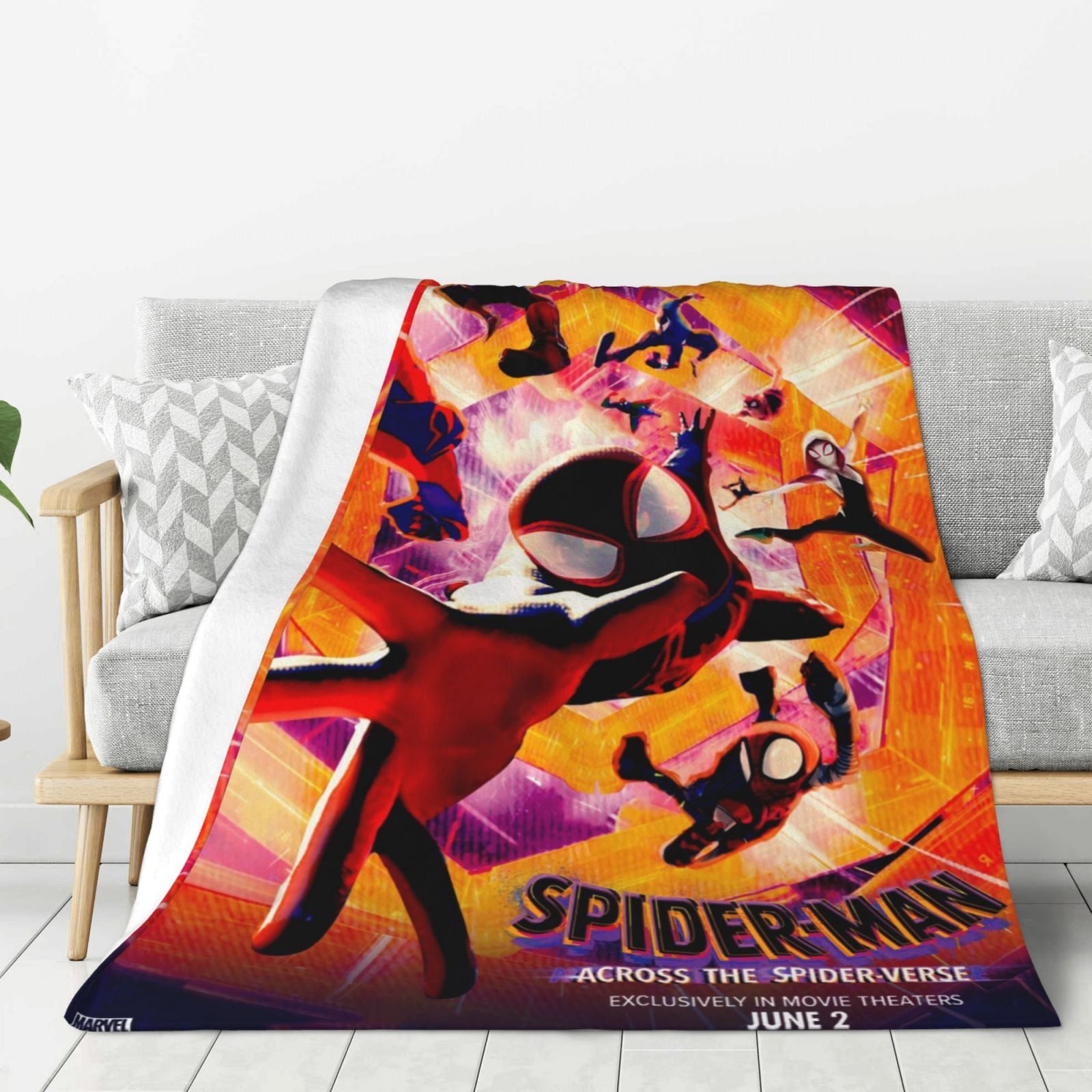 Spider-Man Across The Spider-Verse Cooling Blanket,Throw Blanket,Fleece ...