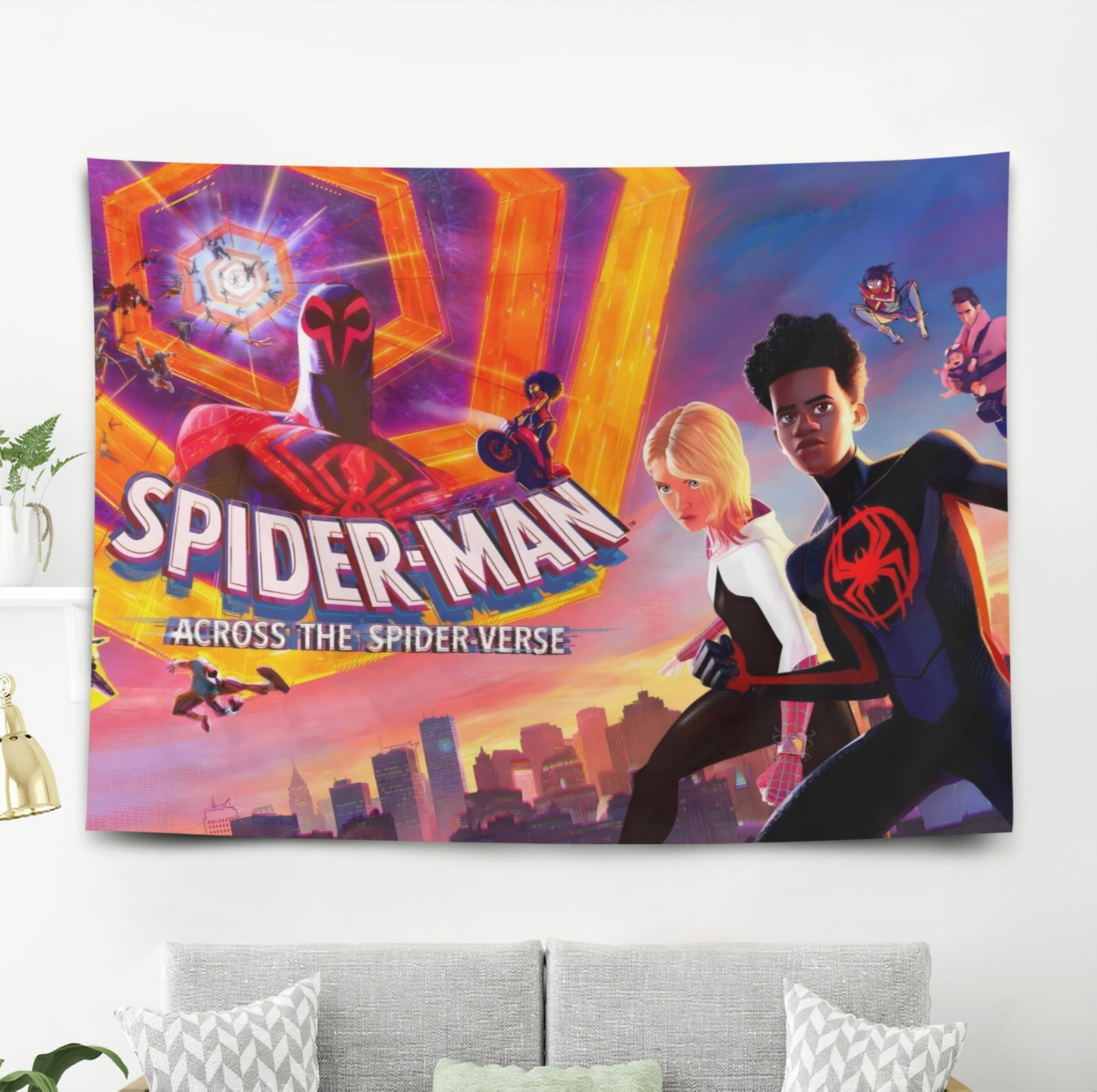 Spider Man Across the Spider Verse-Theme Anti-pilling Tapestry Gift ...