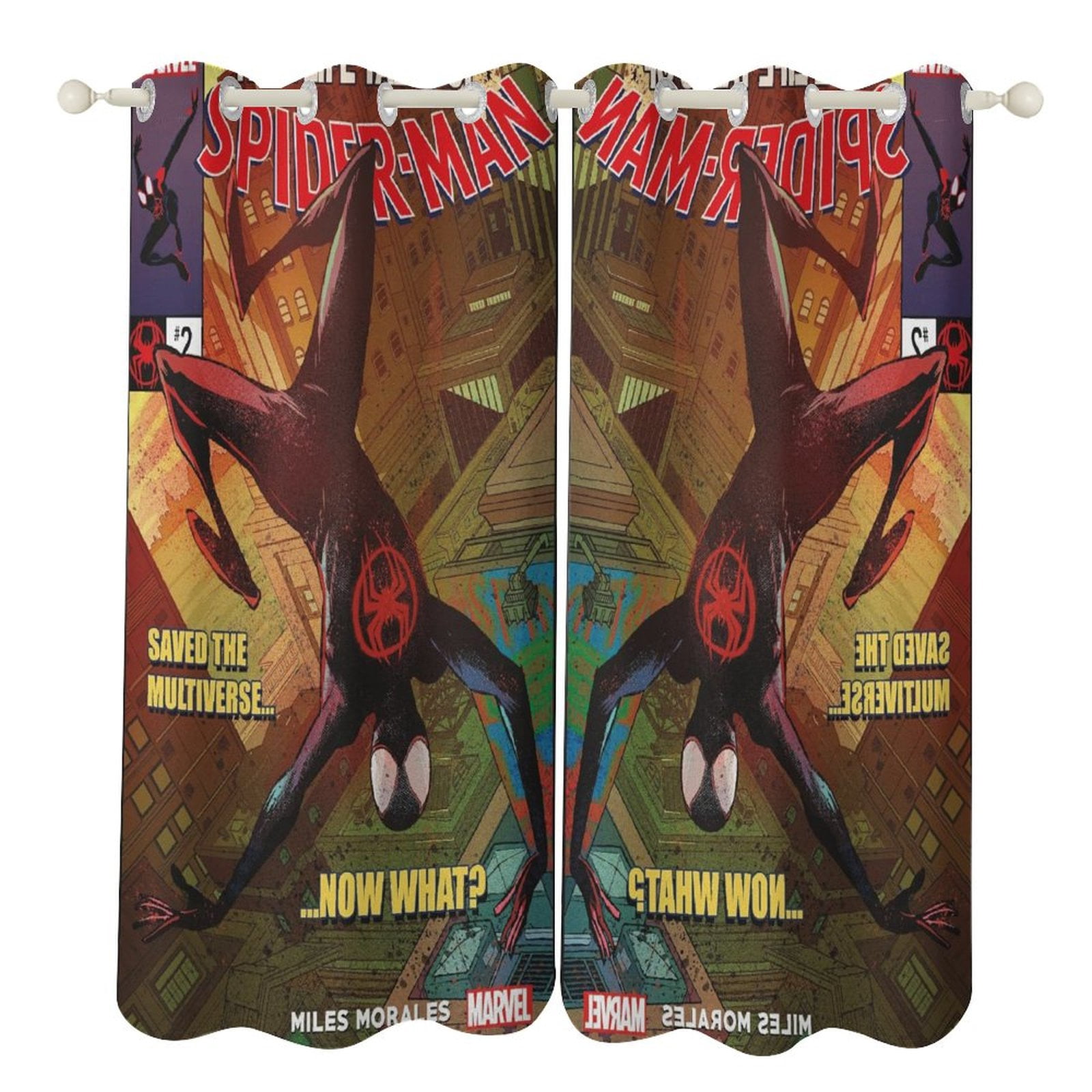 Spider-Man Across The Spider Verse Curtains 72 inch,2 Panels Set,100% ...