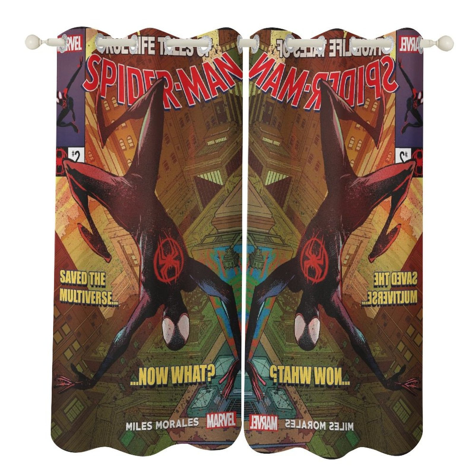Spider-Man Across The Spider Verse Curtains 84 inch,2 Panels Set,100% ...