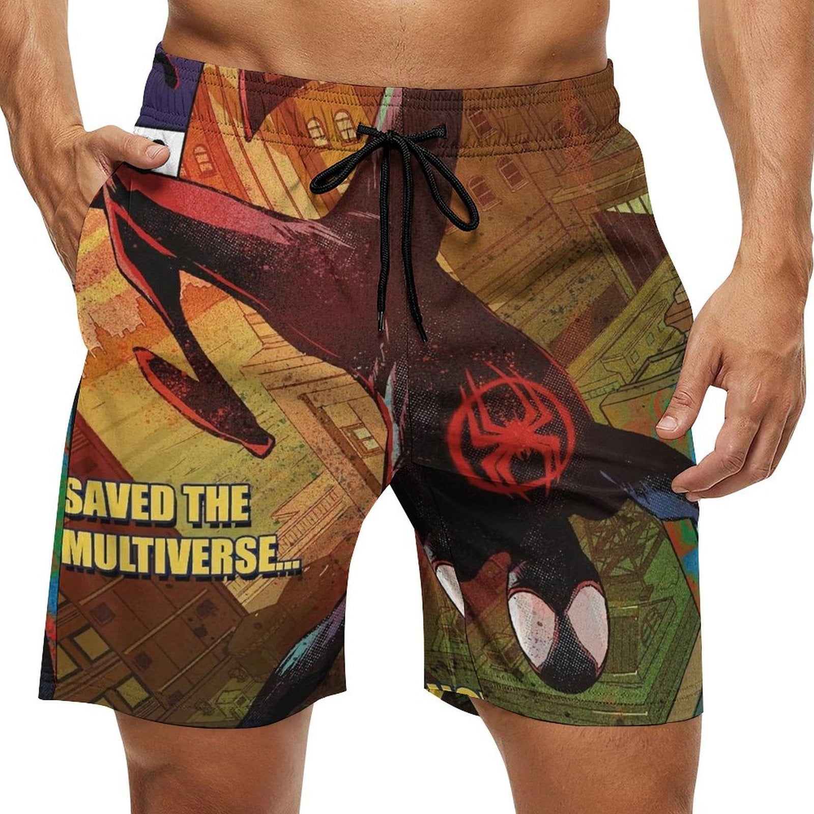 Spider-Man Across The Spider Verse Men's Swim Trunks Quick Dry Bathing ...