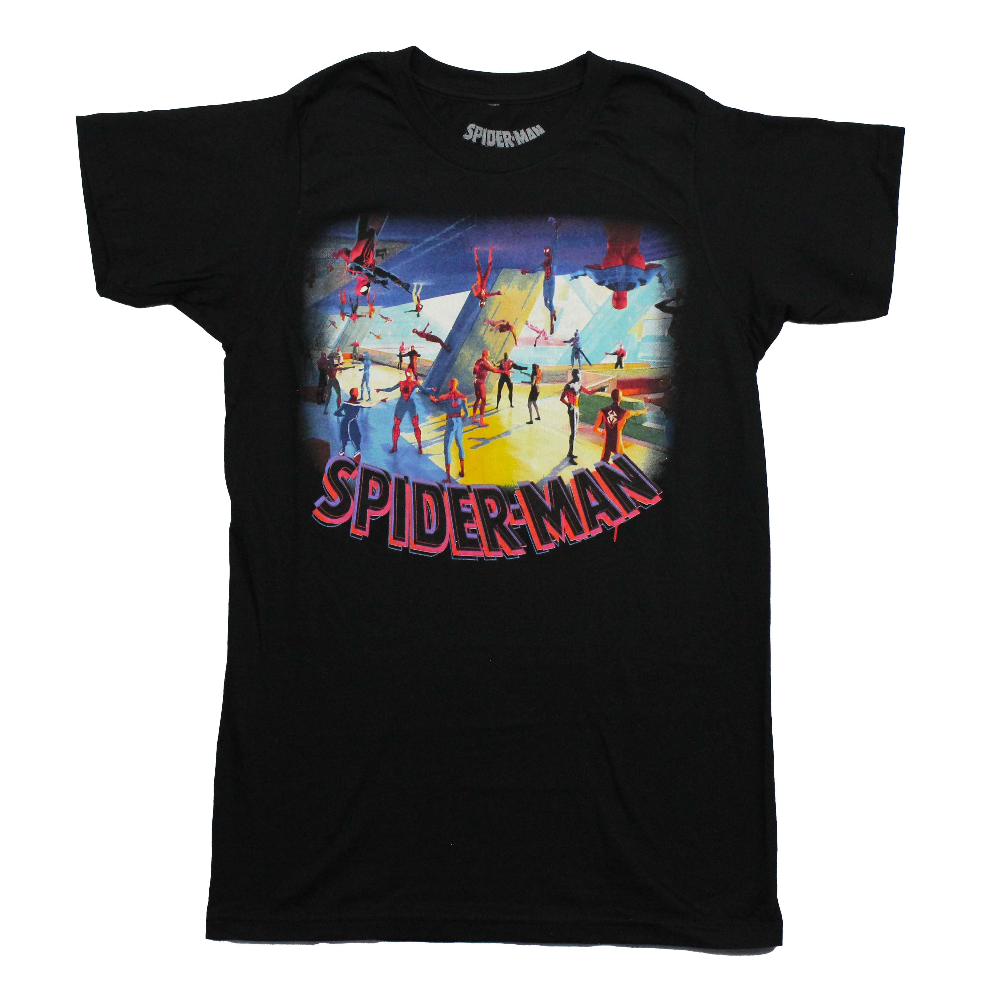 Spider-Man Across the Spider-Verse Mens T-Shir t- Versions Spider-Man ...