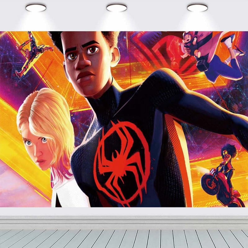 Spider Man Across the Spider Verse Poster Backdrop Banner Party ...