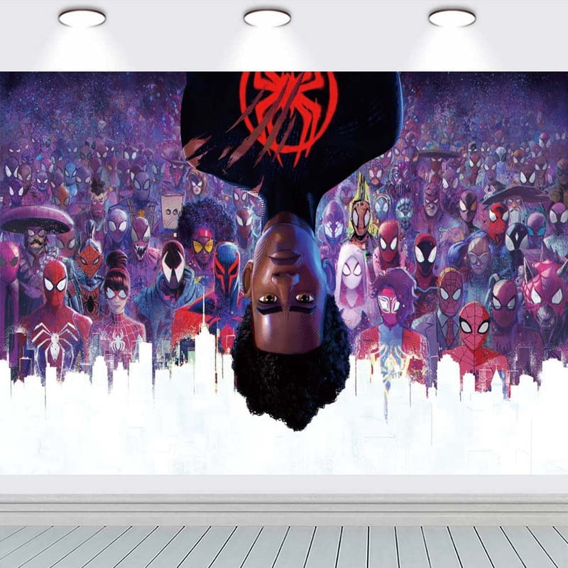 Spider Man Across the Spider Verse Poster Wall Decor Birthday Banner ...