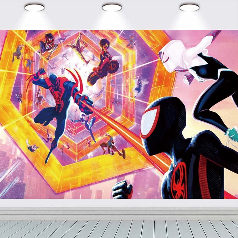Spider Man Across the Spider Verse Taspestry Poster Banner Backdrop ...