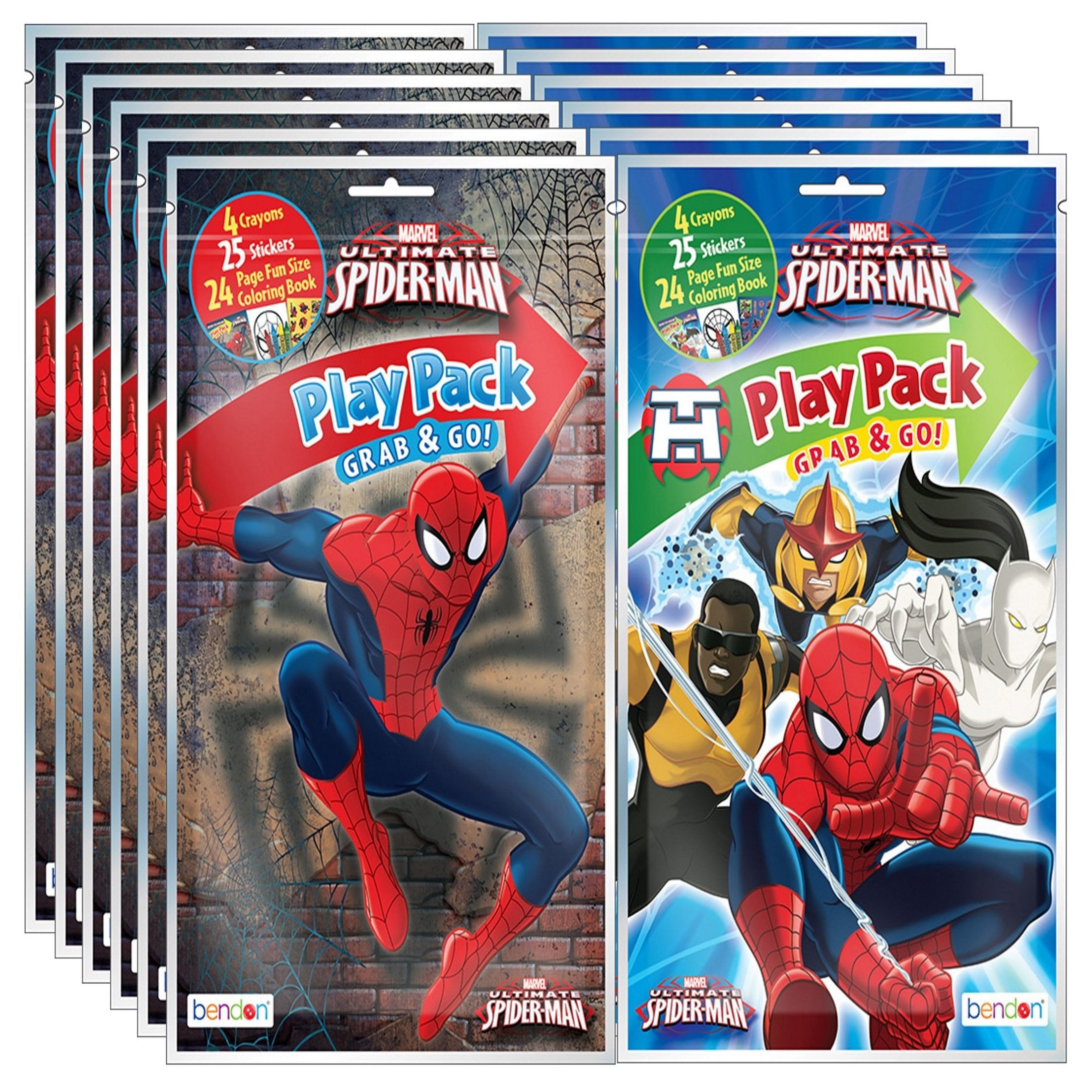 Spider-Man Adventure Pack - 12 Action-Packed Grab & Go Play Packs for Marvel Fans! Perfect for ...